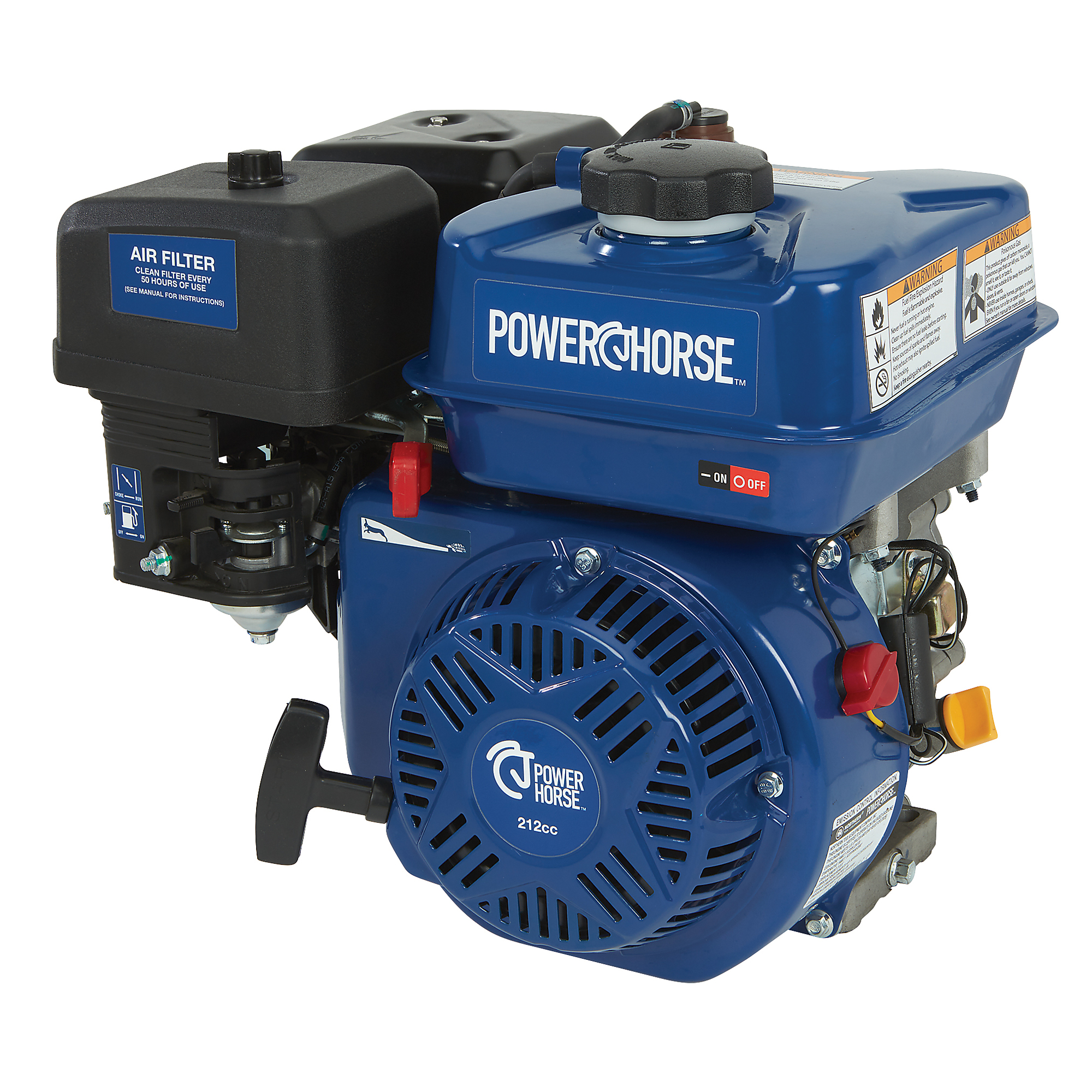 Powerhorse OHV Horizontal Engine, 212cc, 6 HP, 3/4in. x 2-7/16in. Shaft ...