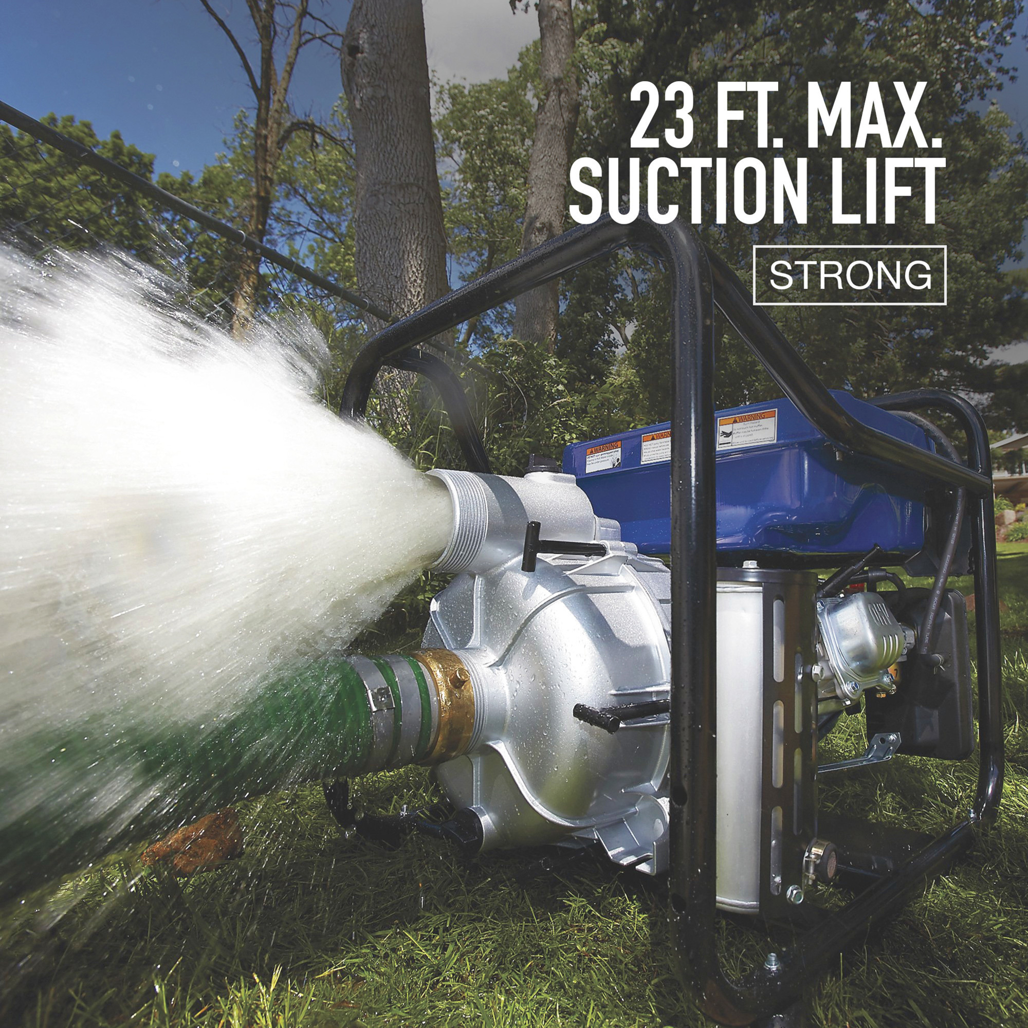 Powerhorse Extended Run Semi-Trash Water Pump, 3in. Ports, 14,160 GPH ...