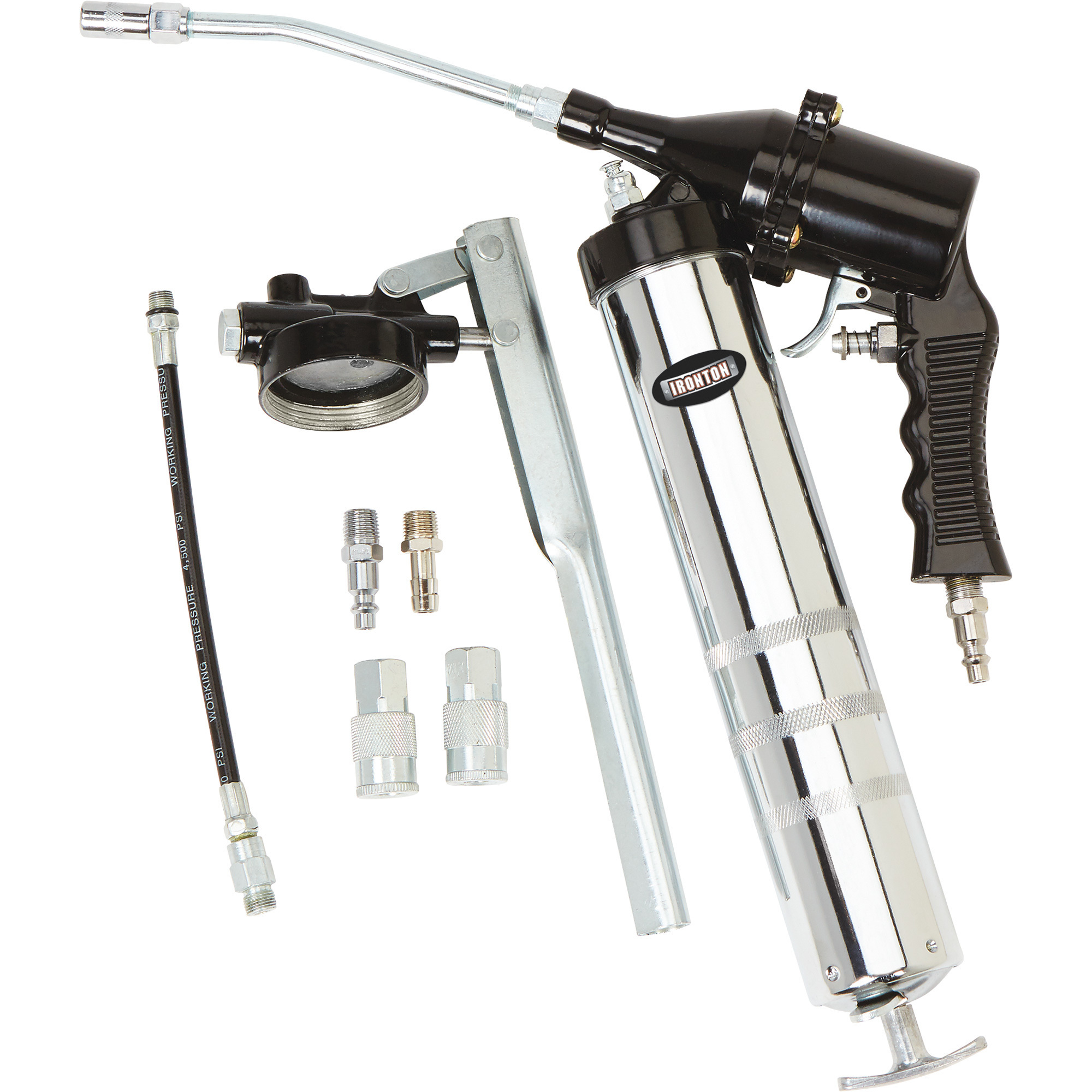 Ironton 2-in-1 Manual/Pneumatic Grease Gun, 1600–6000 PSI, 14-Oz ...