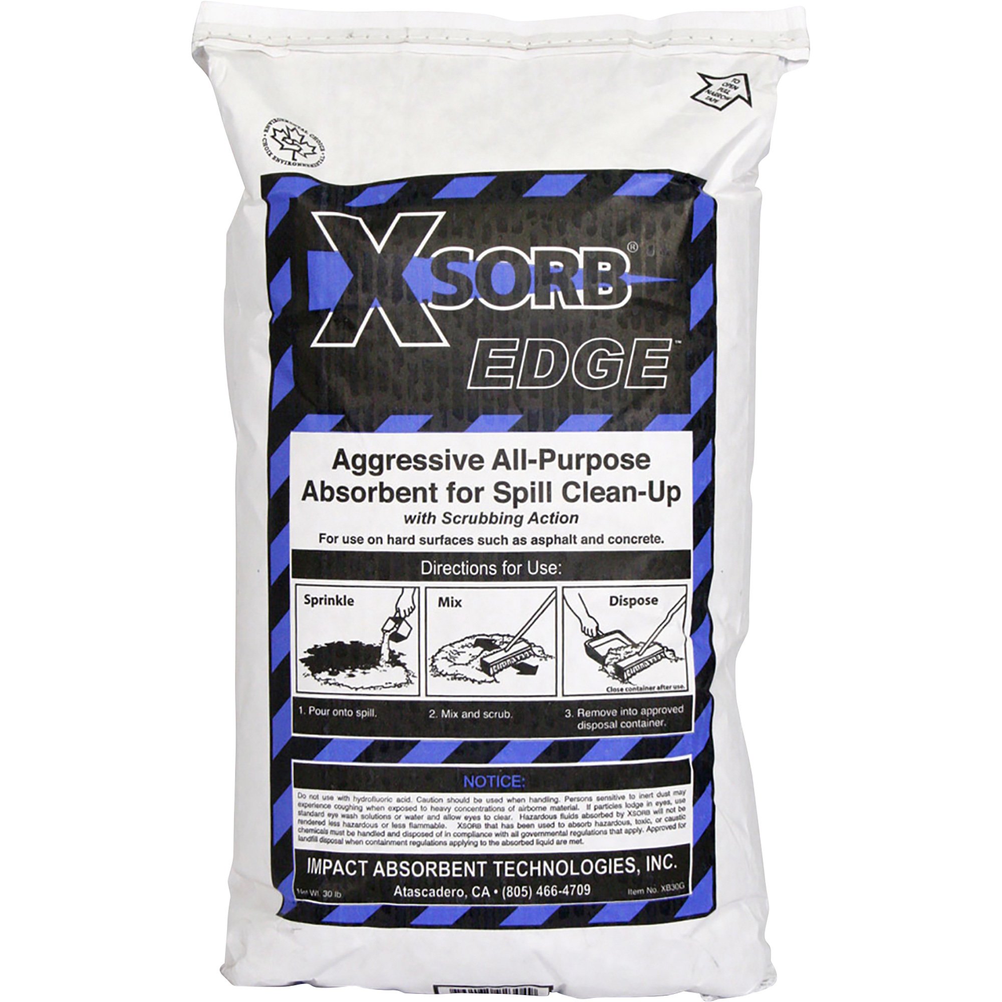 Impact Absorbents XSORB Edge Absorbent — 30-Lb. Bag, Model# XB30G ...