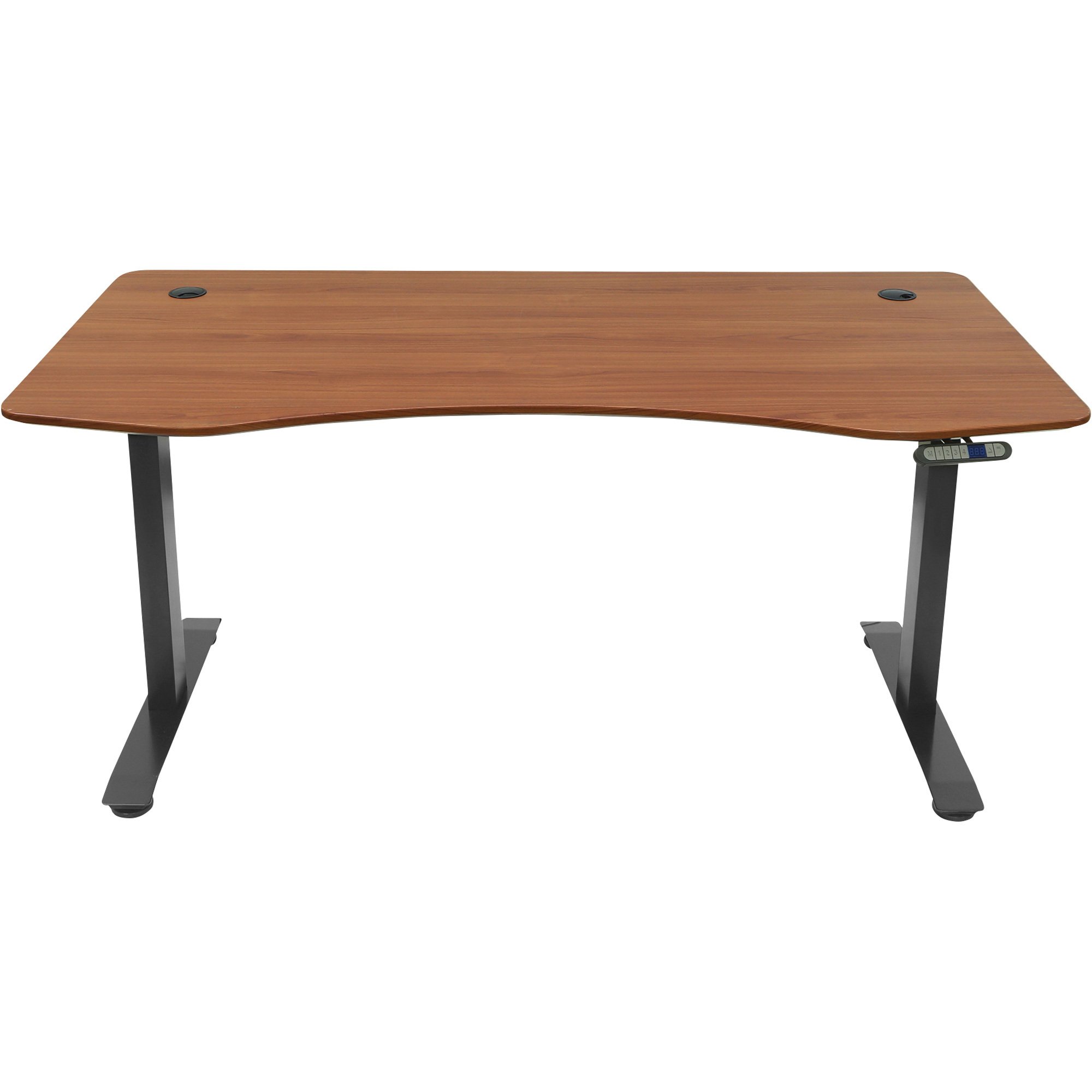 MotionWise Manager Series Height Adjustable Desk — Mahogany/Black, 60in ...