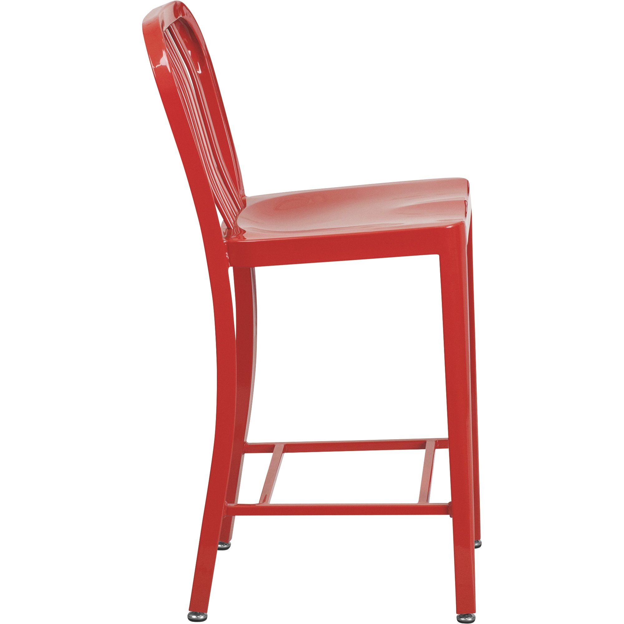 Flash Furniture Industrial-Style Indoor/Outdoor Metal Counter Stool ...