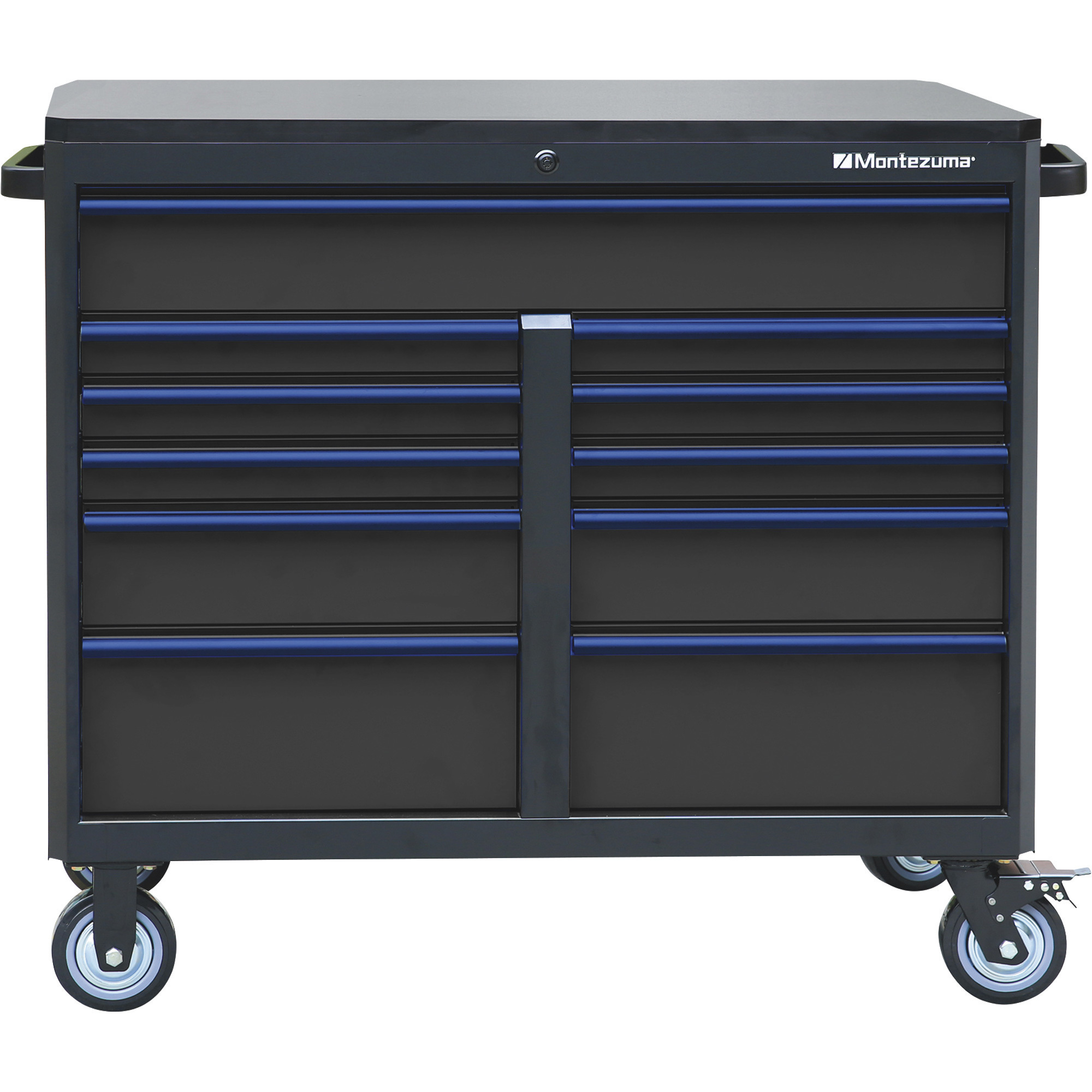 Montezuma 46in. x 24in. 11-Drawer Rolling Tool Cabinet, 46in.W x 24 5 ...