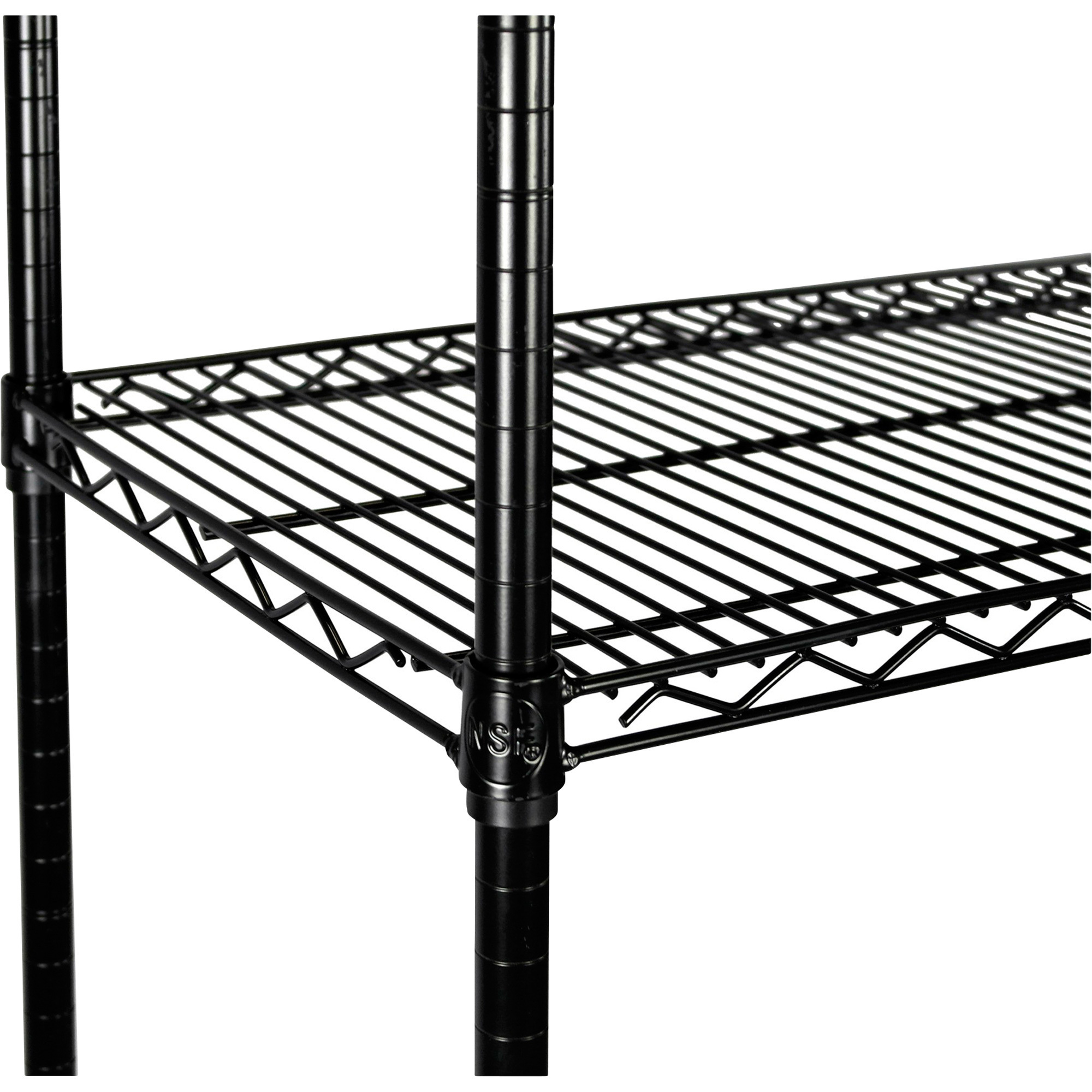 StorageMax Black Wire Mobile Wheeled Shelving Unit, 48in. x 24in. x ...