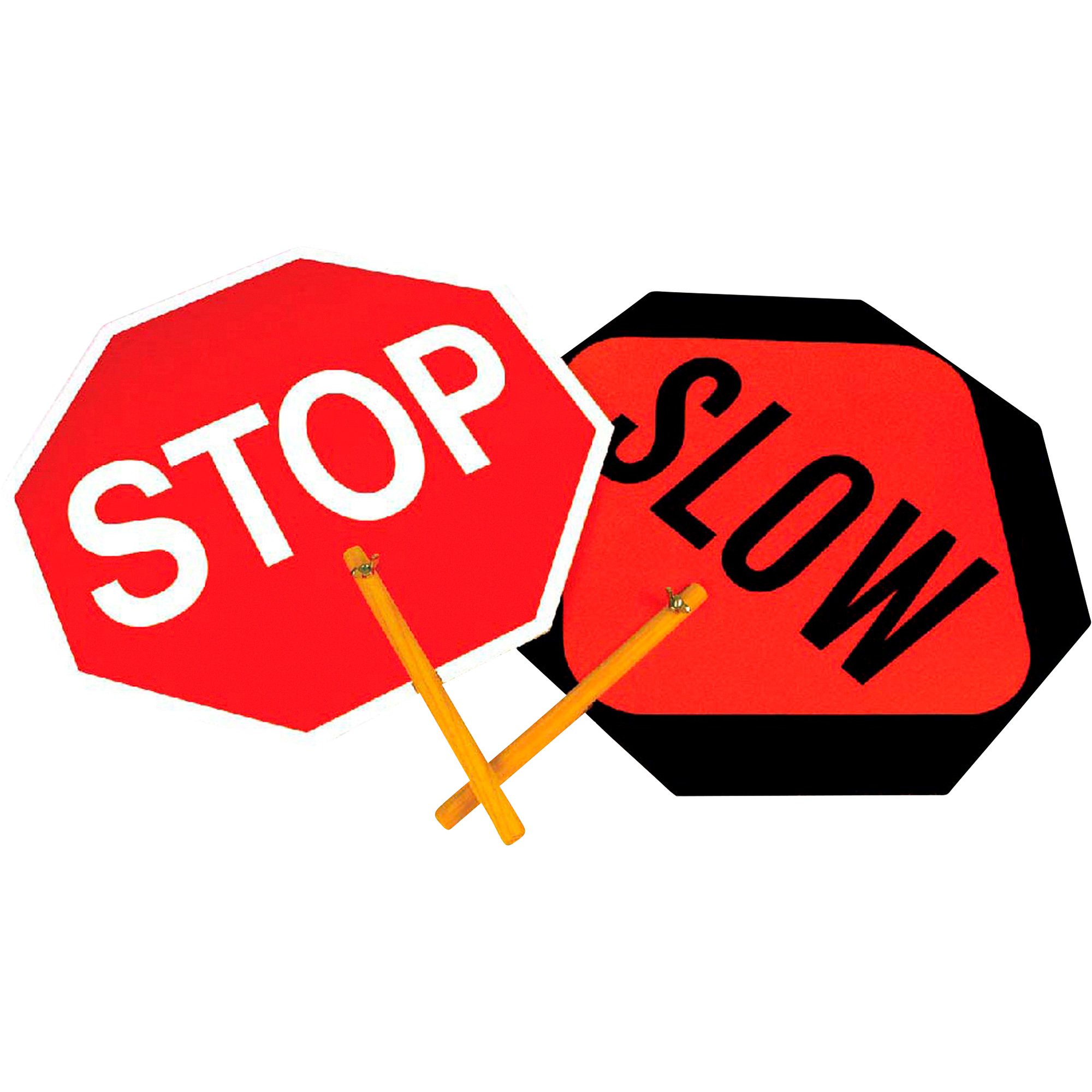 National Marker SAFE-T-PADDLE, STOP/STOP Sign — 18in. Handle, Hardboard ...