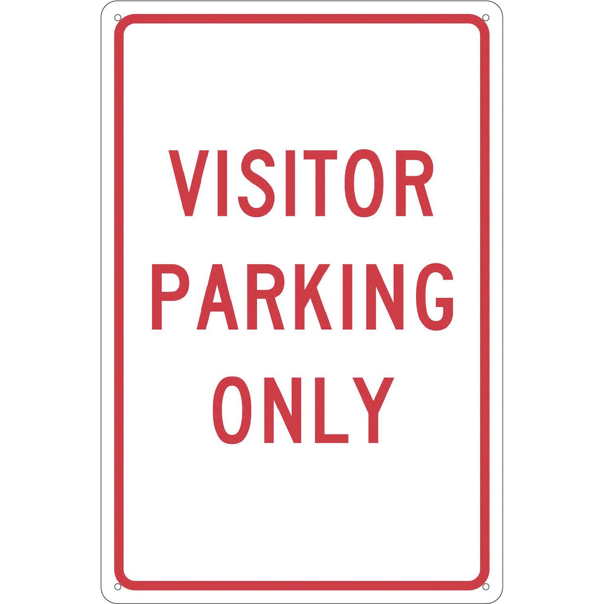 National Marker VISITOR PARKING ONLY Sign — 18in. x 12in., 0.04 ...