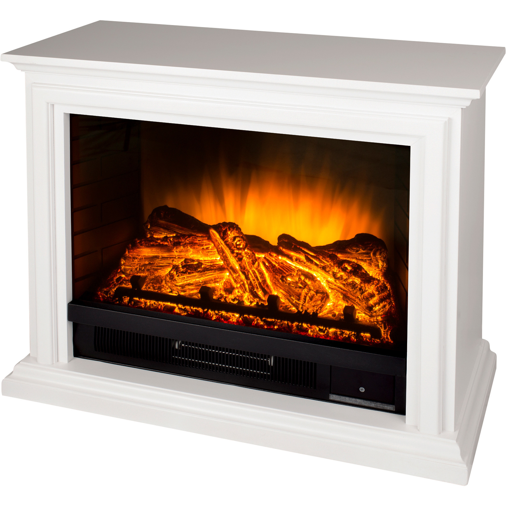 Pleasant Hearth Sheridan Infrared Mobile Fireplace — 5,200 BTU, White ...