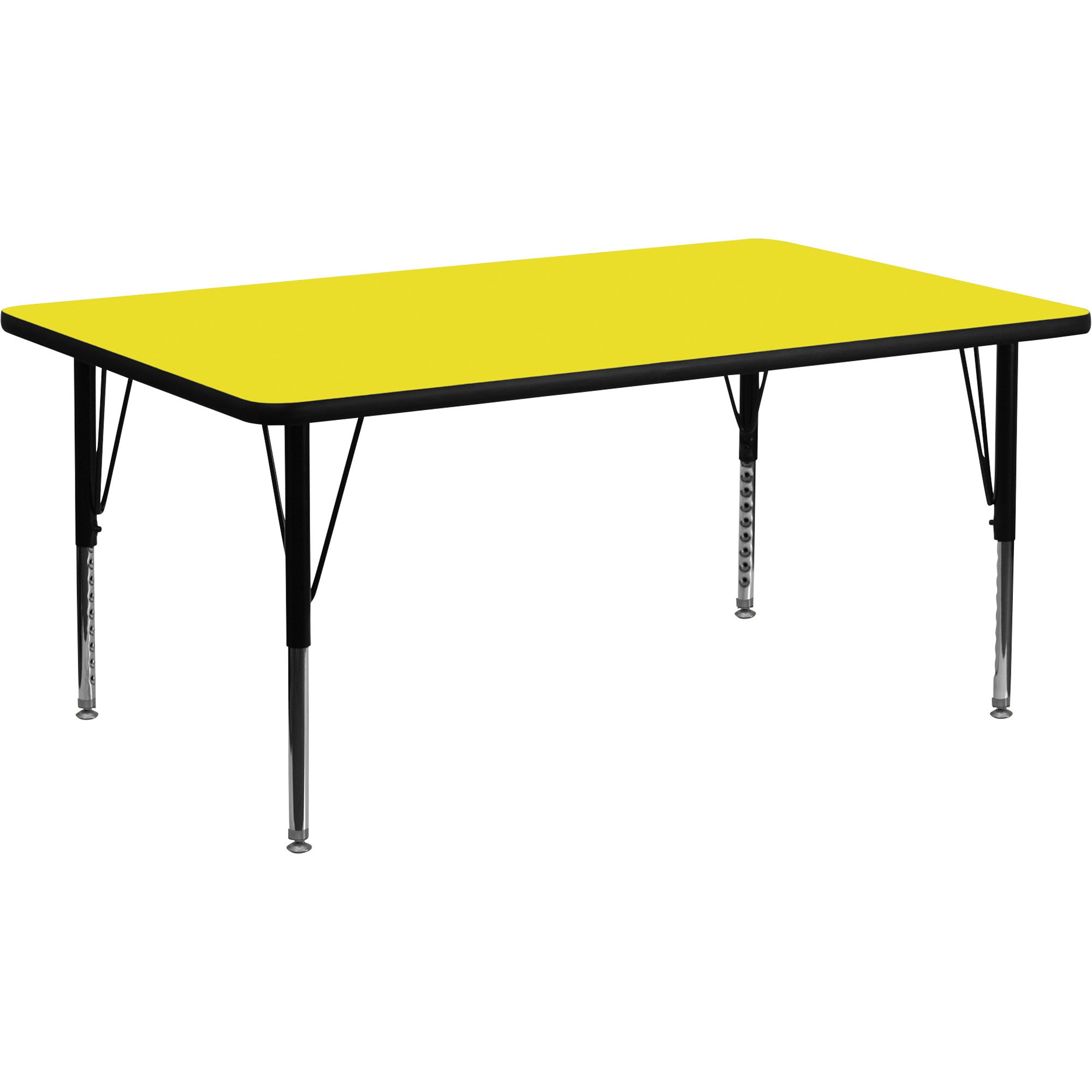 Flash Furniture Height Adjustable Rectangular Activity Table with ...