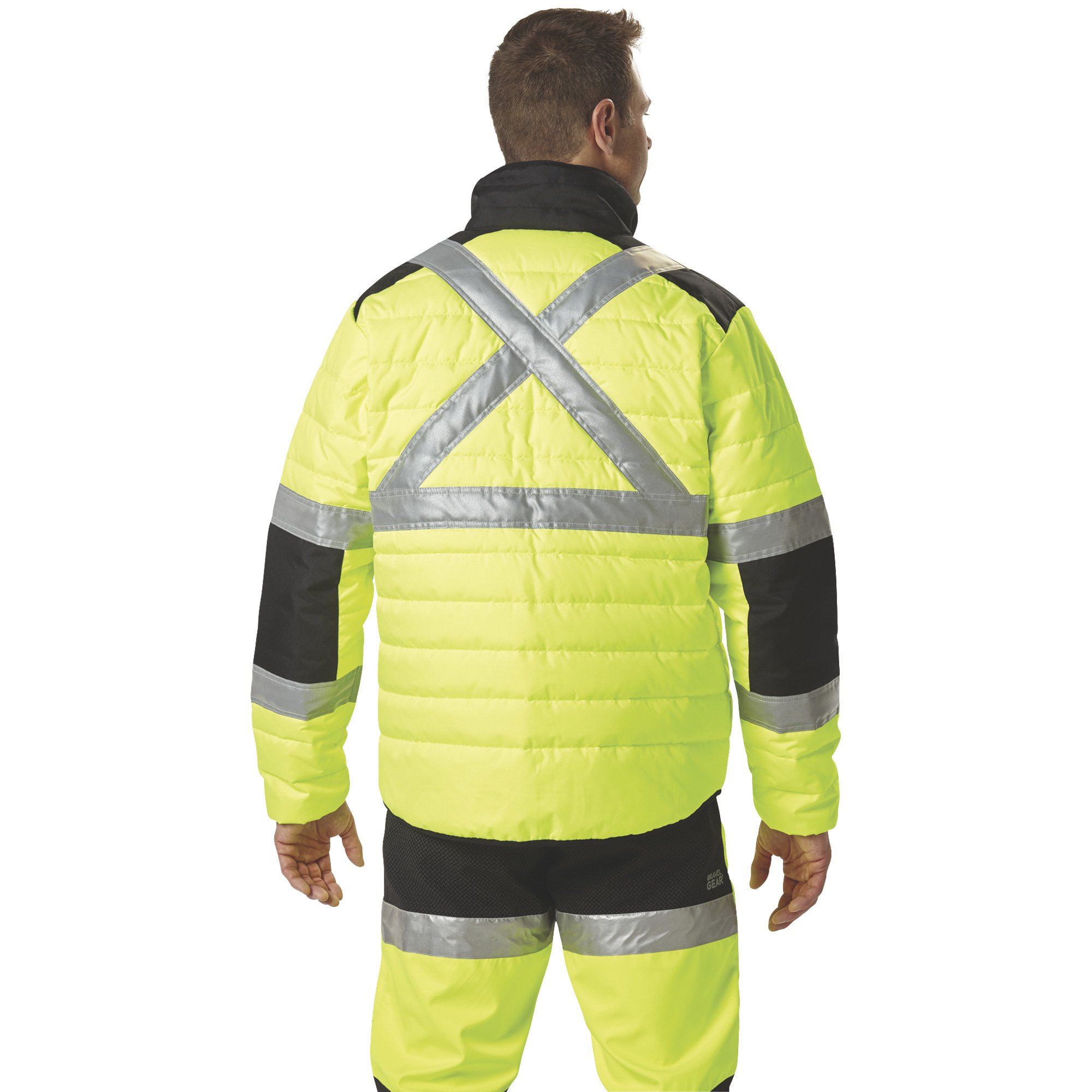 Gravel Gear Men’s Class 3 High Visibility Quilted Jacket with 3M ...