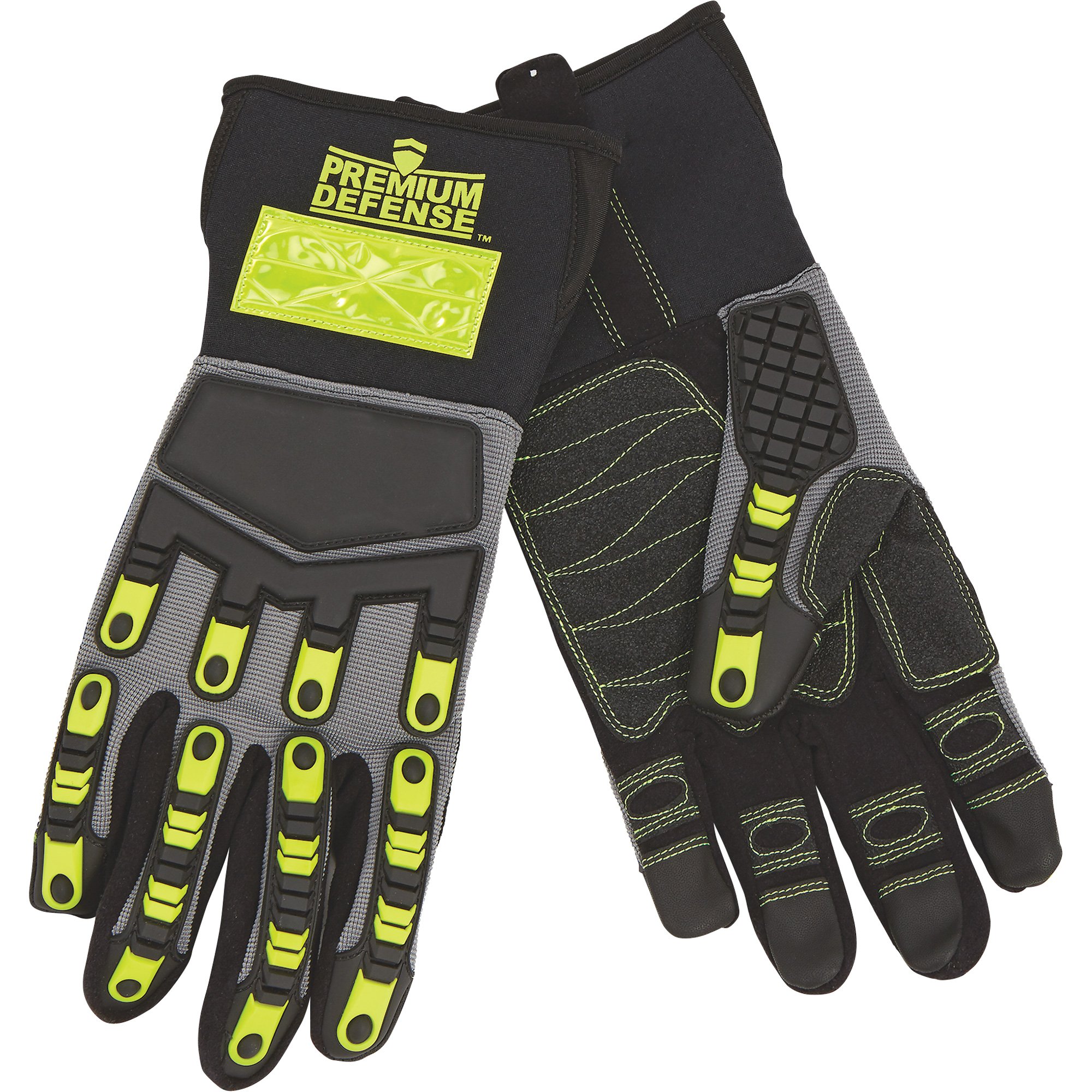 Premium Defense™ Men's High Visibility Impact-Resistant Work Gloves ...