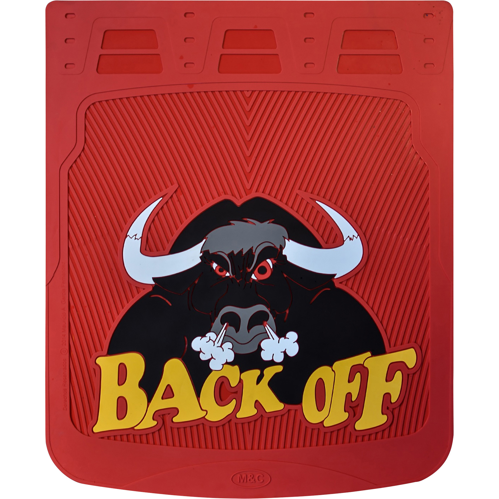 M&C \"Back Off\" Bull Semi-Truck Mud Flaps, 24in.W x 30in.H, Pair ...