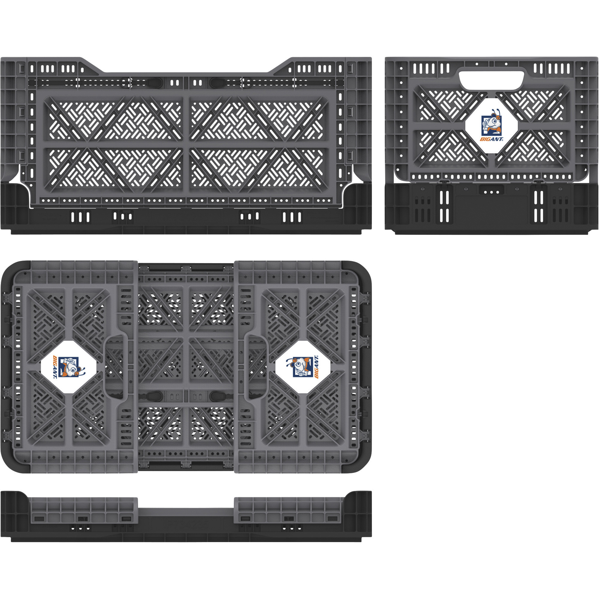 BIG ANT Collapsible Smart Crate, 23.8-Gallon, 265-Lb. Capacity, 16 9 ...