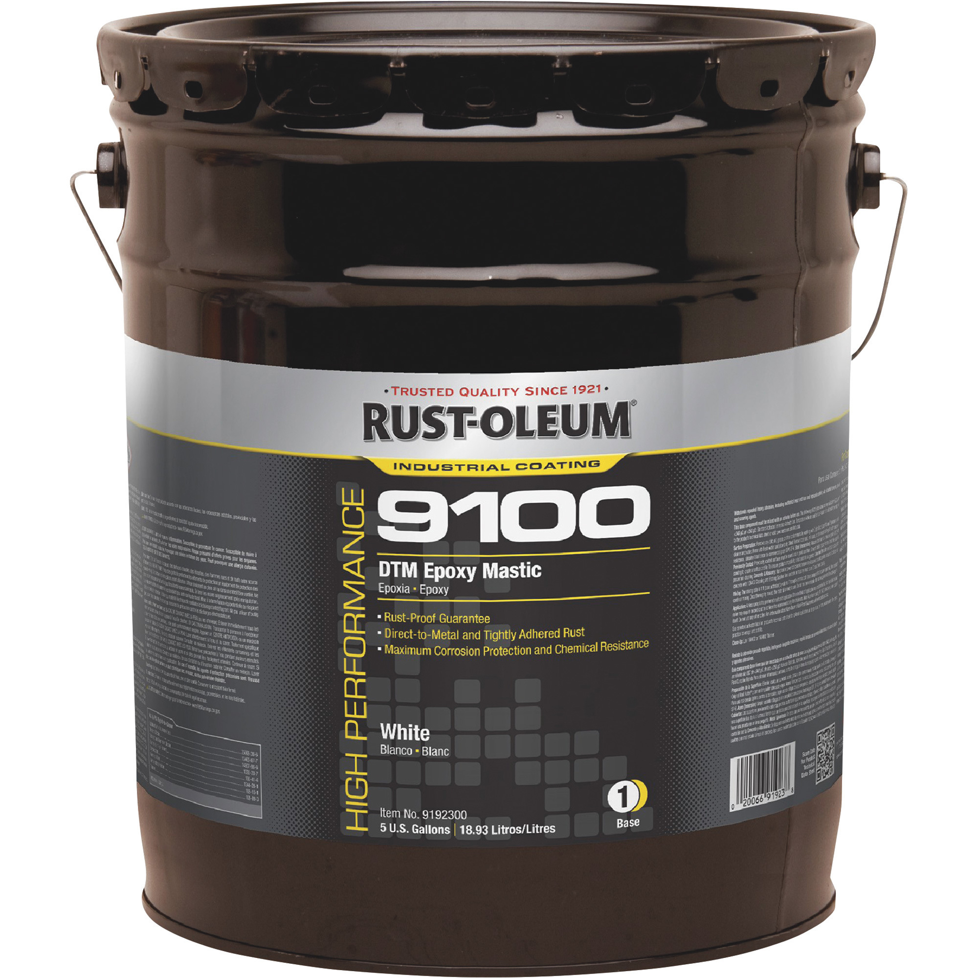 Rust-Oleum 9100 Epoxy, (1) 5-Gallon Pail, White | Northern Tool