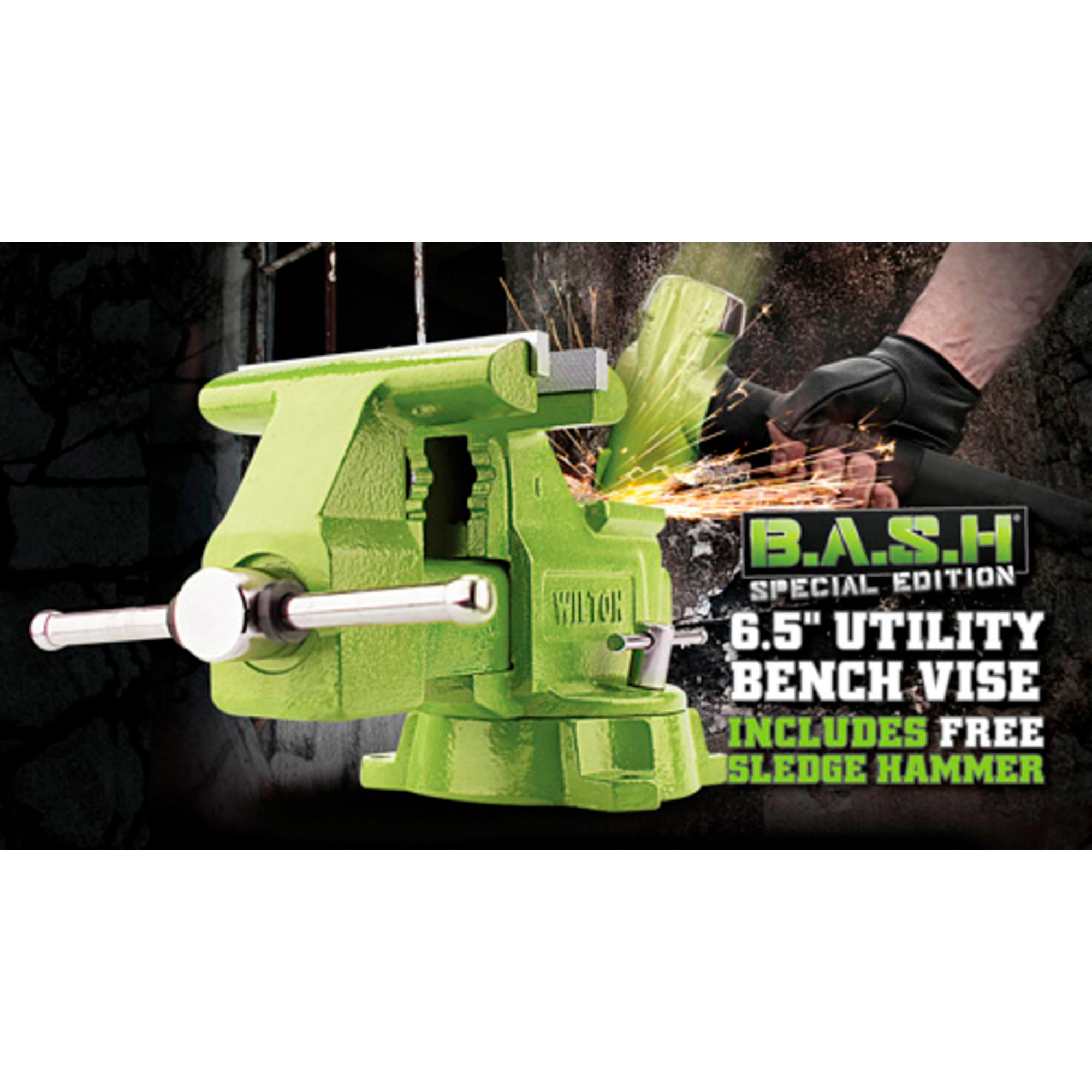 Wilton B.A.S.H. Utility Vise and Hammer Combo, 6.5in. 180° Swivel Vise ...