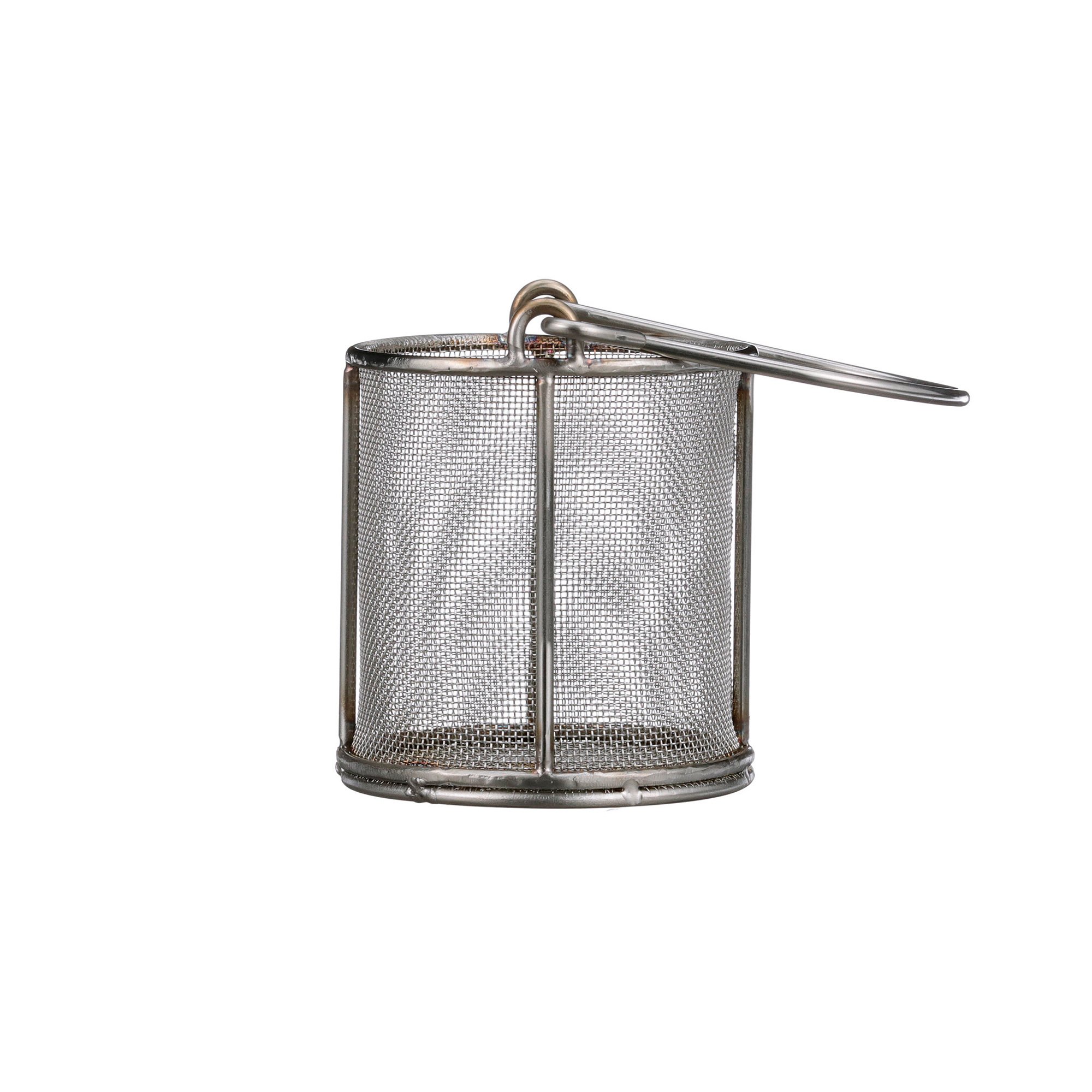 Marlin Round Stainless Steel Mesh Basket with Handles — 3in.H x 2.9in ...