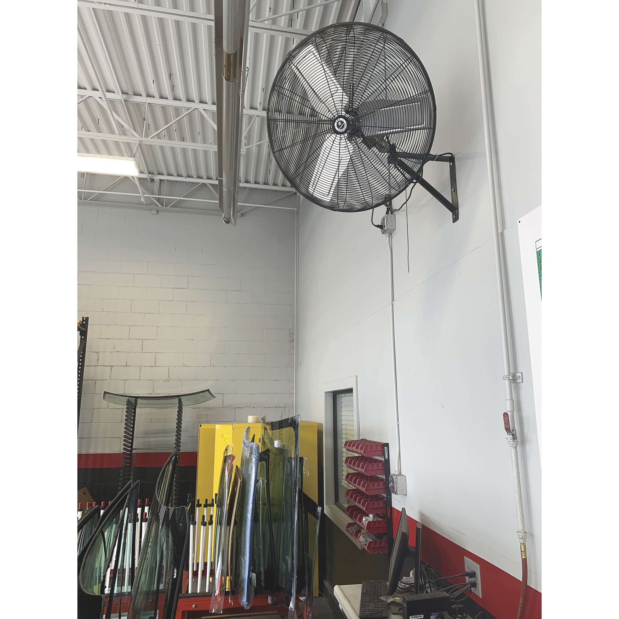 TPI Commercial Wall-Mount Fan, 30in., 3 Speeds, 6700 CFM, 1/4 HP, 120 ...