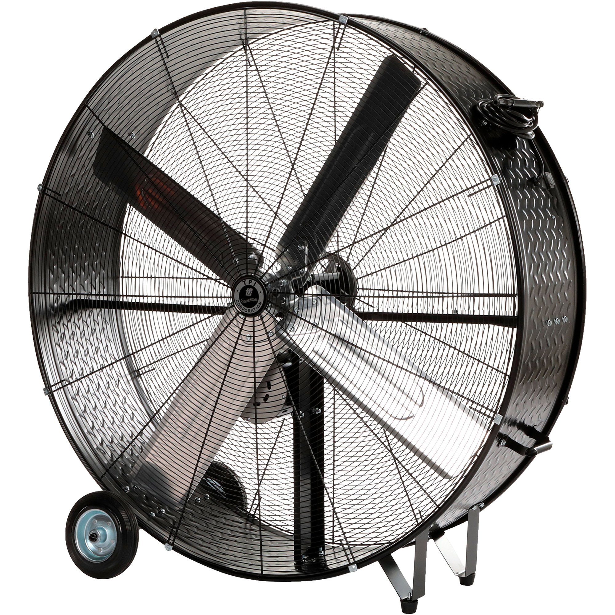 TPI Commercial Drum Fan — 48in., 3/4 HP, 14,000 CFM, 120 Volt, Model ...