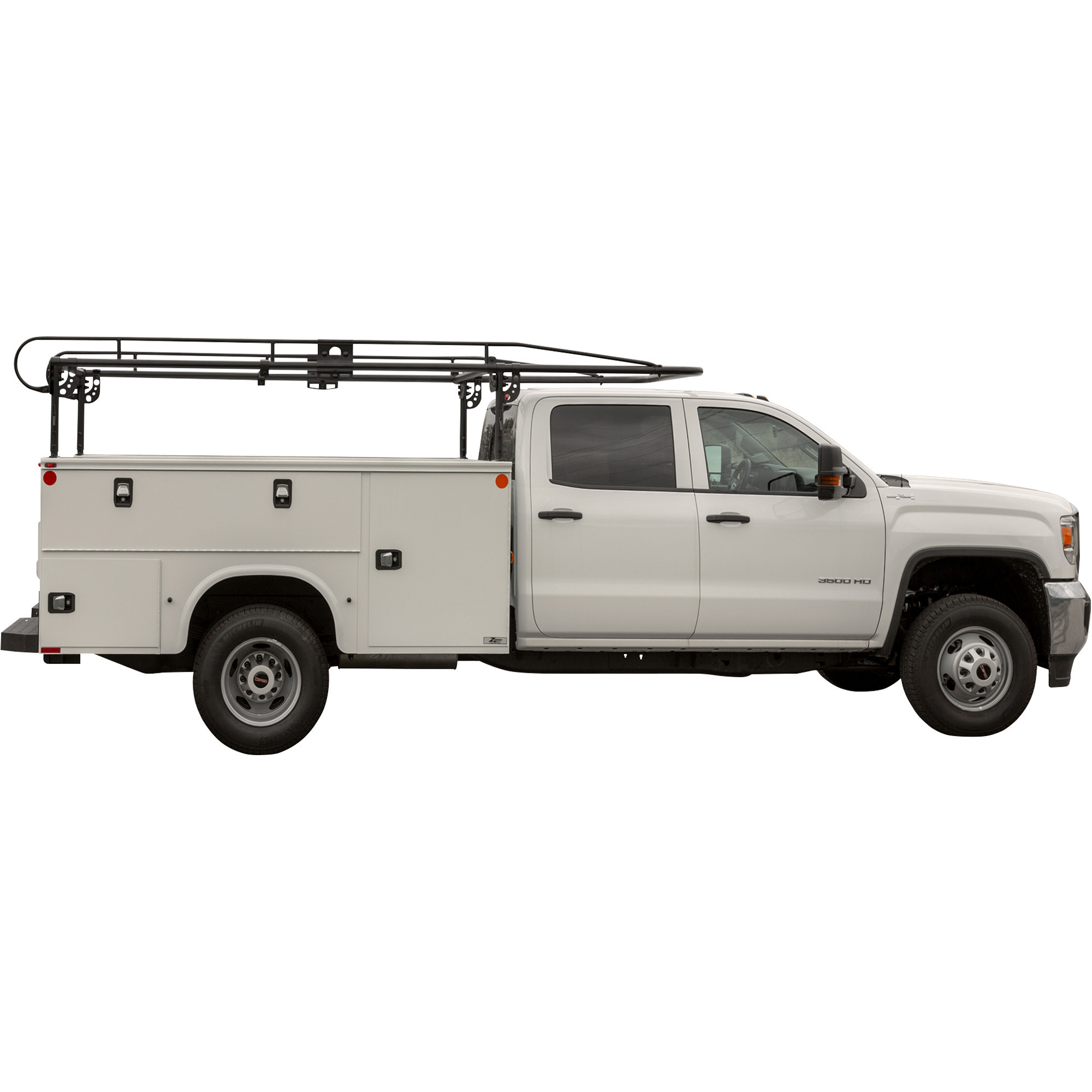 Buyers Products, 13-1/2ft. Black Service Body Ladder Rack, Load ...
