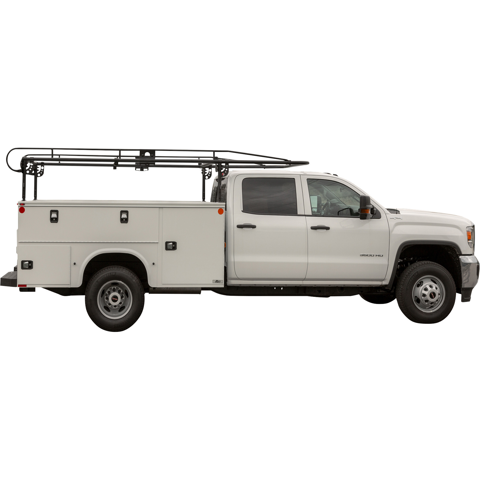 Buyers Products, 14-1/2ft. Black Service Body Ladder Rack, Load ...