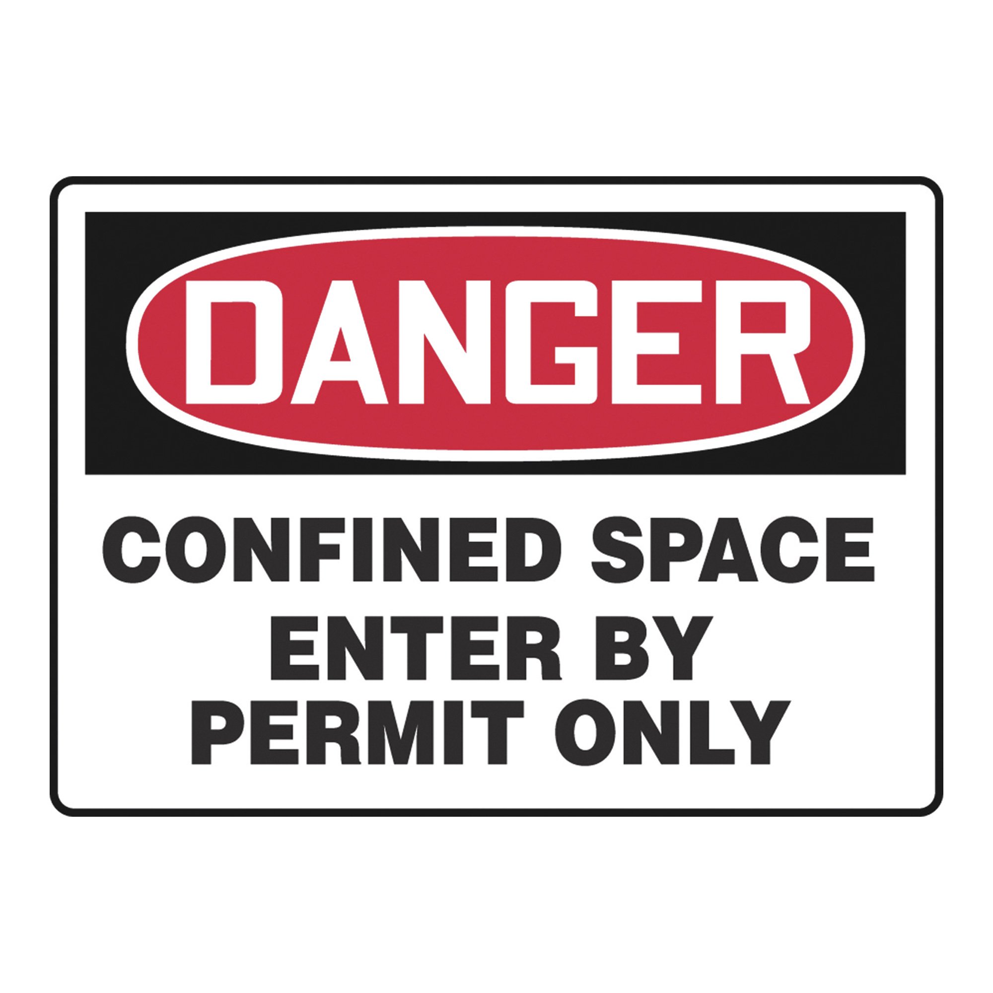 Accuform DANGER, CONFINED SPACE, ENTER BY PERMIT ONLY Safety Sign ...