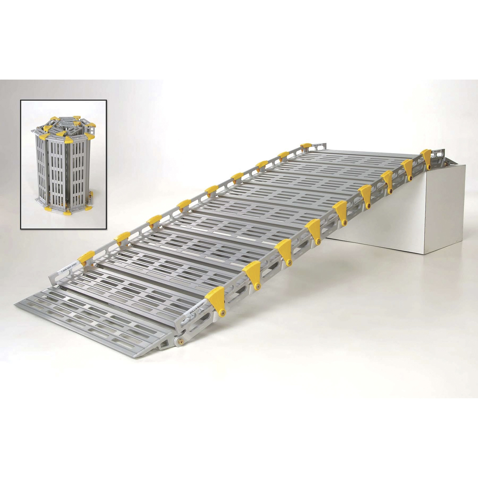 Roll-A-Ramp Roll-Away Aluminum Loading Ramp, 775-Lb. Capacity, 10ft.L x ...