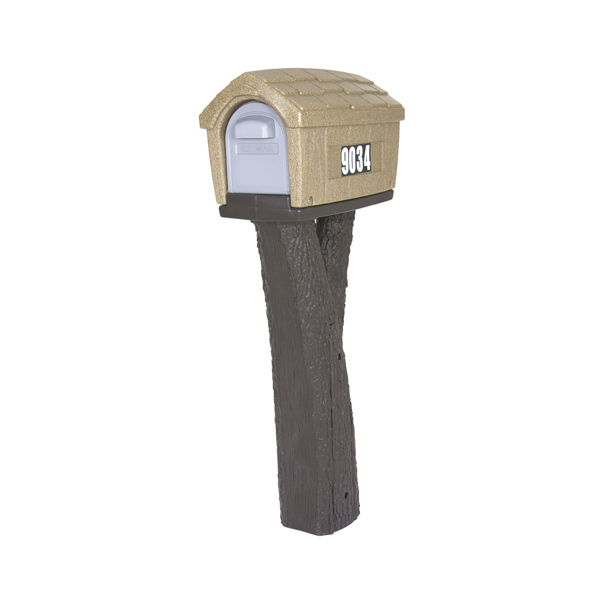 Simplay3 Rustic Home Mailbox - Tree Branch Style Post, Bark Texturing ...