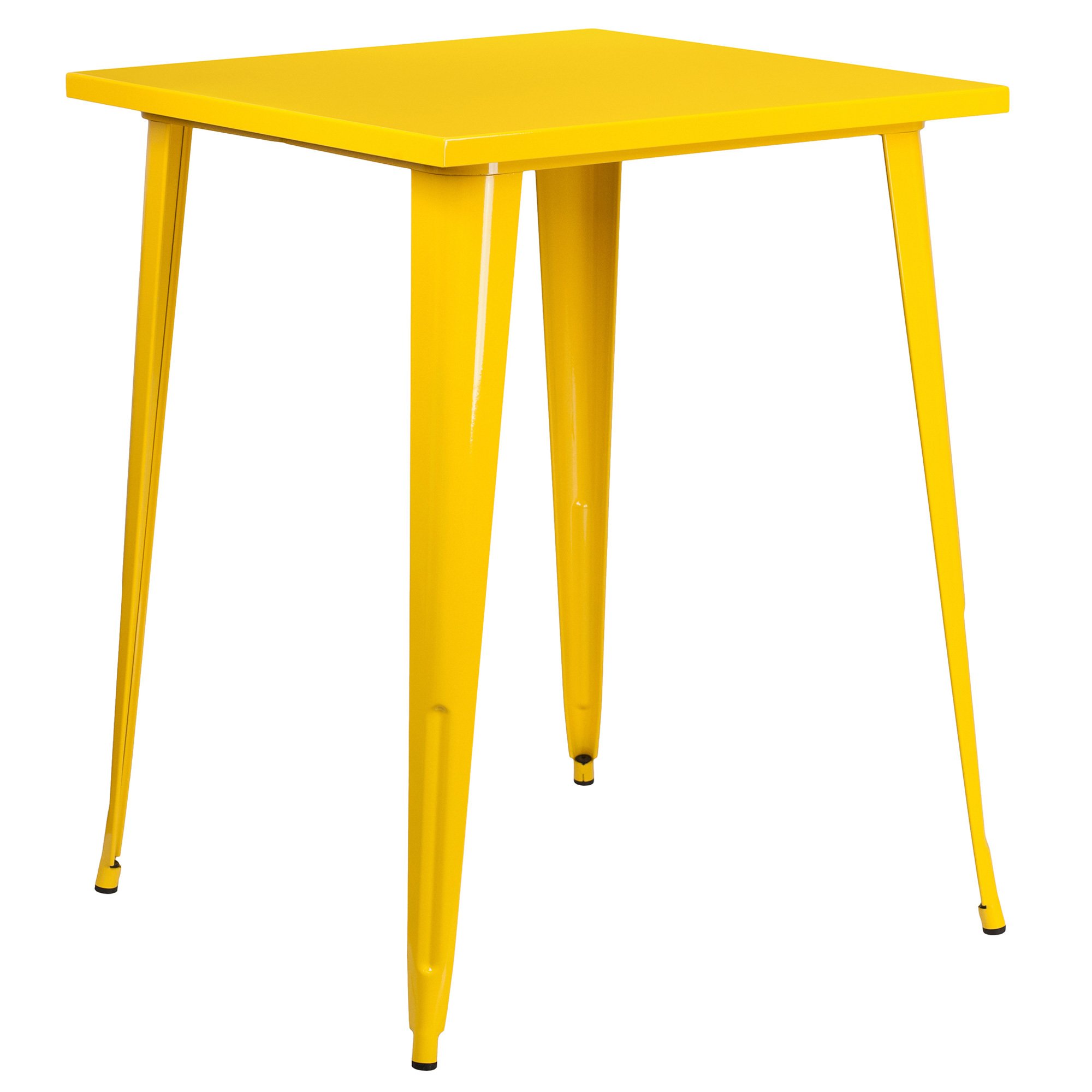 Flash Furniture Metal Cafe Bar Table — 31.5in. Square, Yellow, Model ...