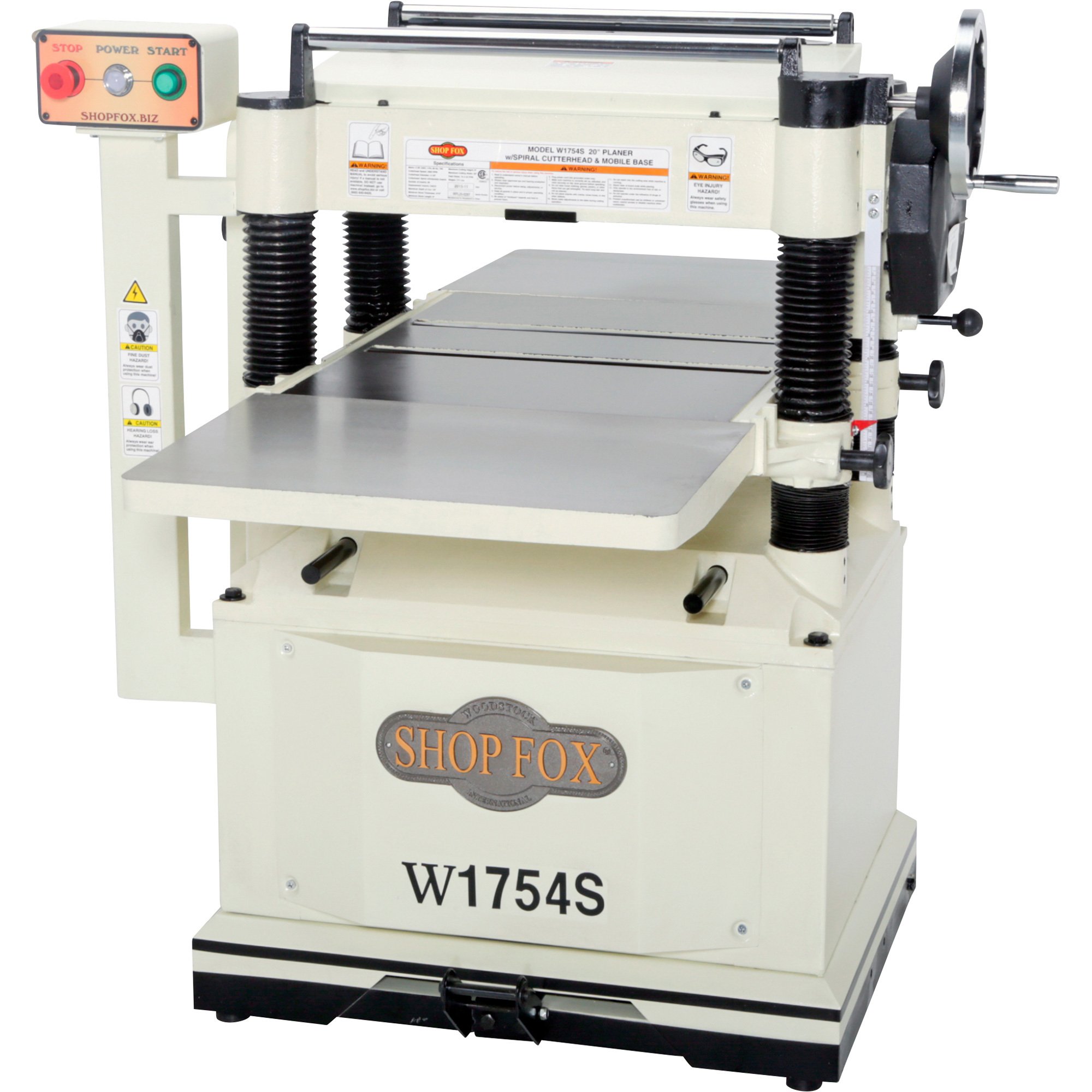 Shop Fox 20in. Planer with Built in Mobile Base and Spiral Cutterhead ...
