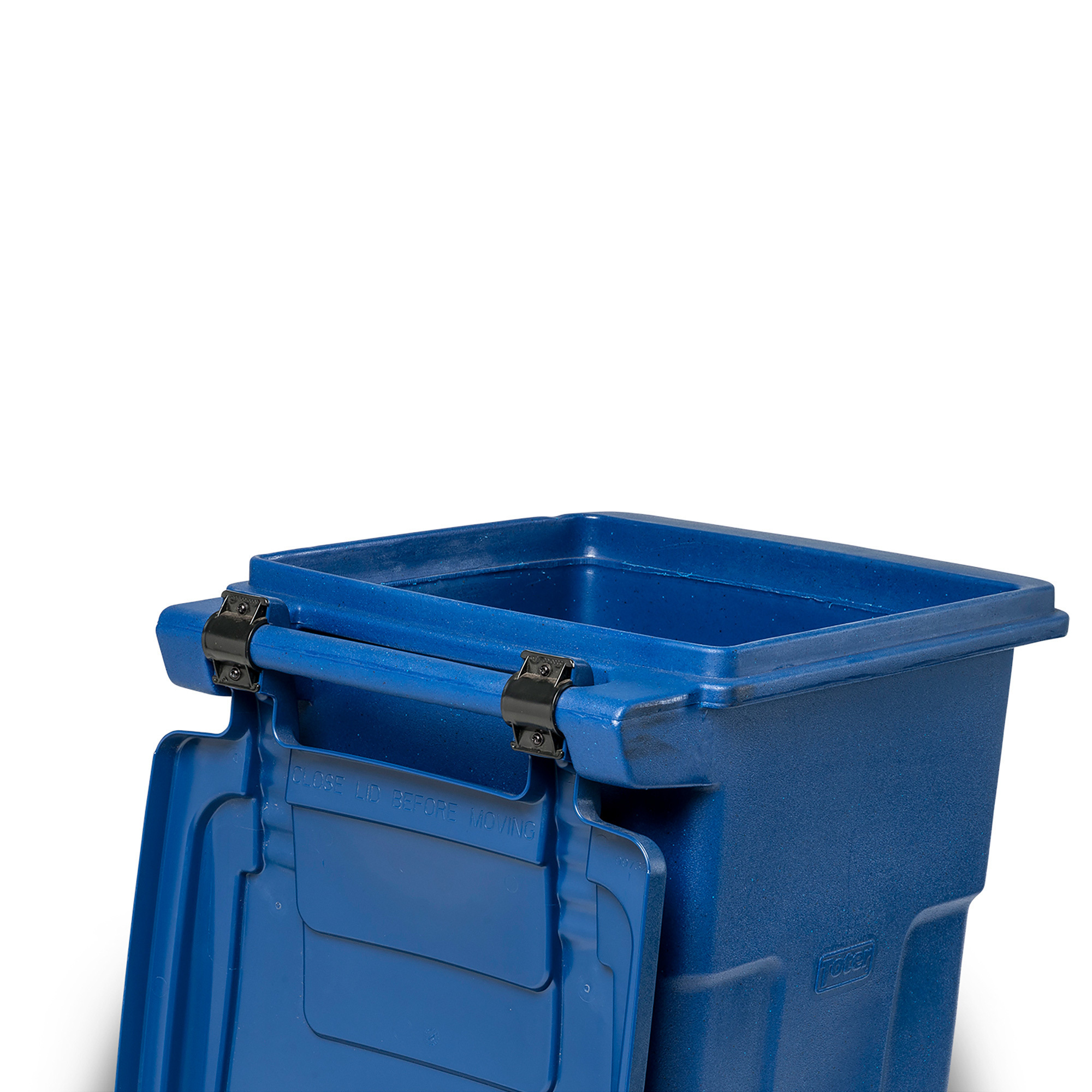 Toter 2-Wheel Trash Cart with Lid, Blue, 32-Gallon, Model# ANA32 ...