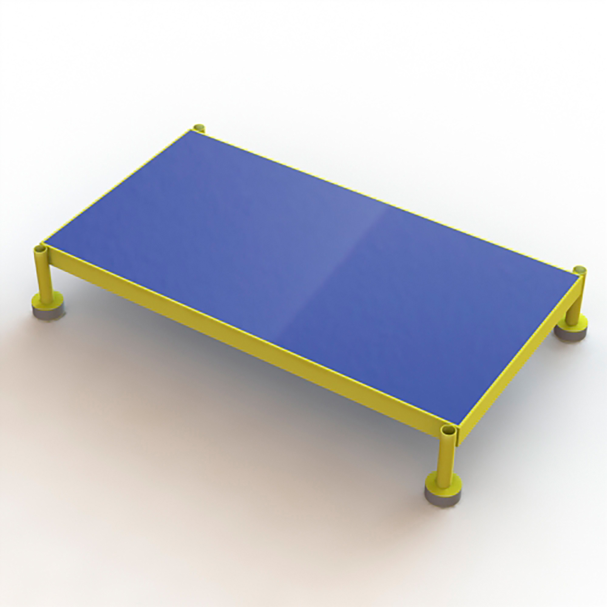 Tri-Arc Steel Work Platform with Adjustable Height, Yellow, 36in.L x ...