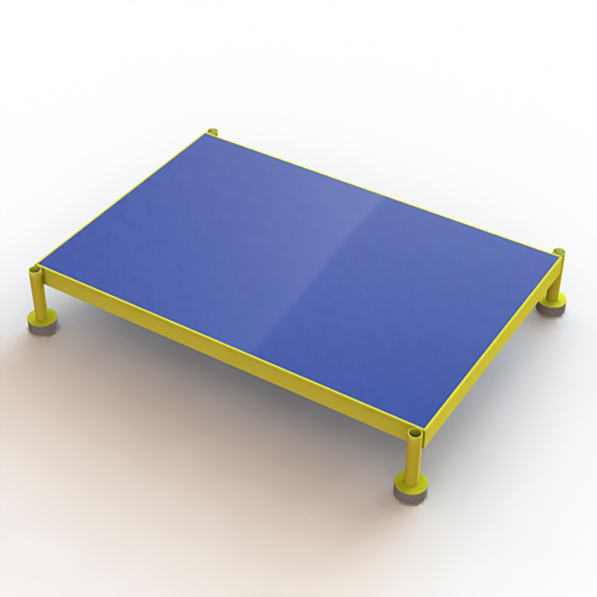 Tri-Arc Steel Work Platform with Adjustable Height, Yellow, 36in.L x ...