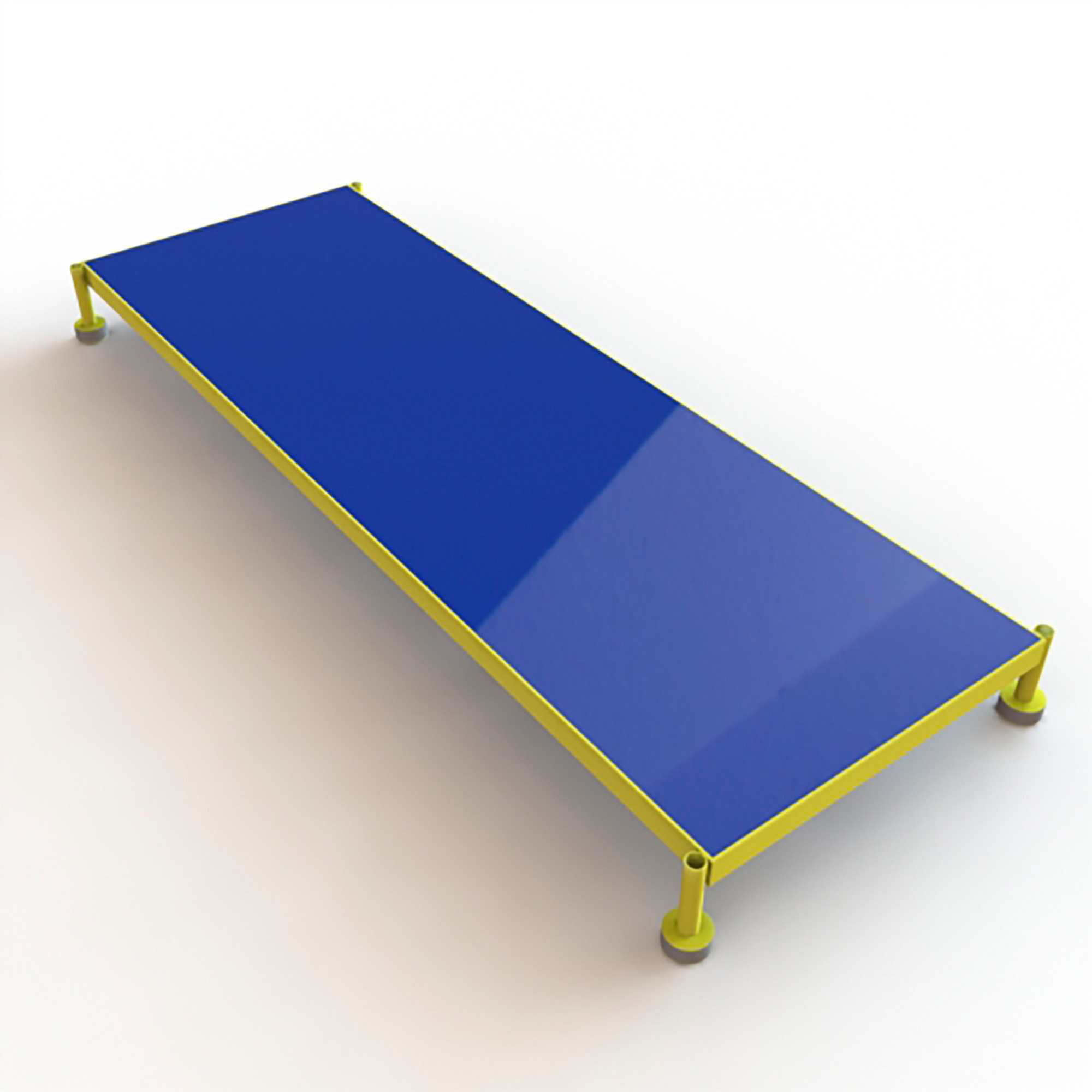 Tri-Arc Steel Work Platform with Adjustable Height, Yellow, 72in.L x ...