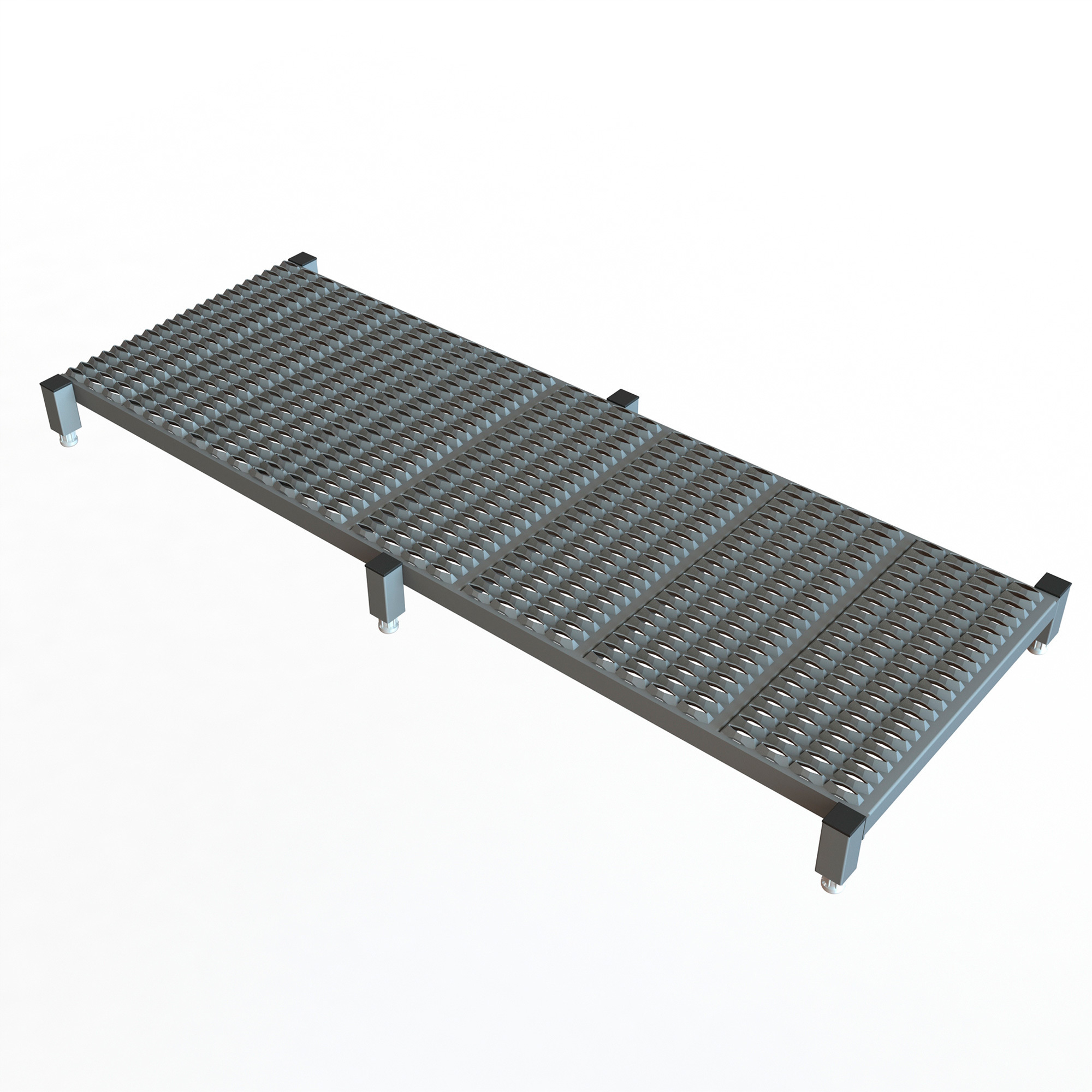 Tri-Arc Steel Work Platform with Adjustable Height, Gray, 71in.L x 24in ...