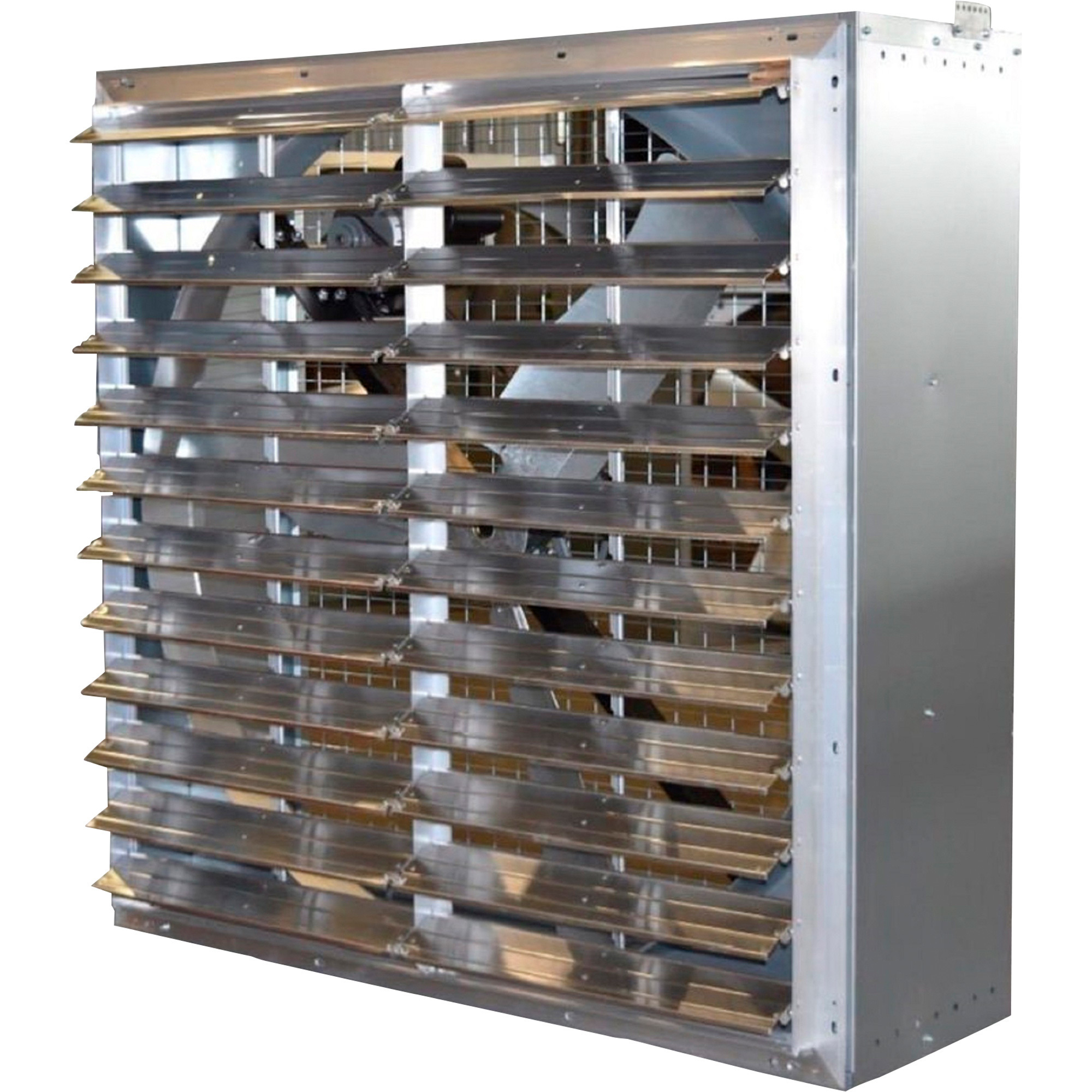 Hessaire Galvanized Box Fan with Shutters, 48in., 19,210 CFM, 1 HP, 115 ...