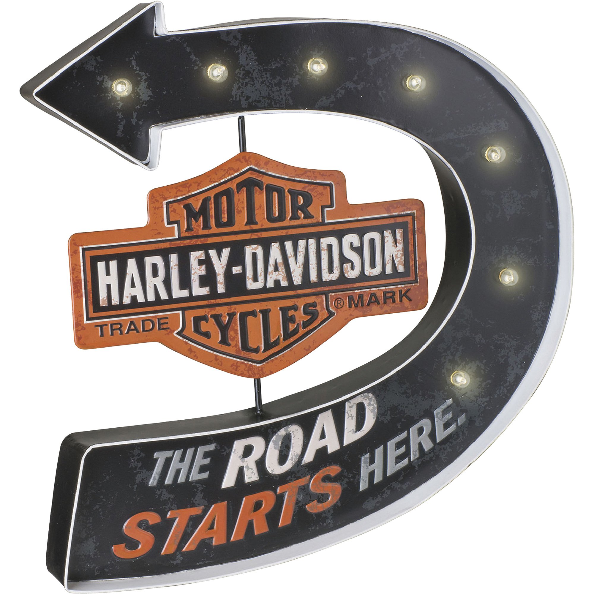 Harley-Davidson LED Marquee Pub Sign — The Road Starts Here, Model# HDL ...
