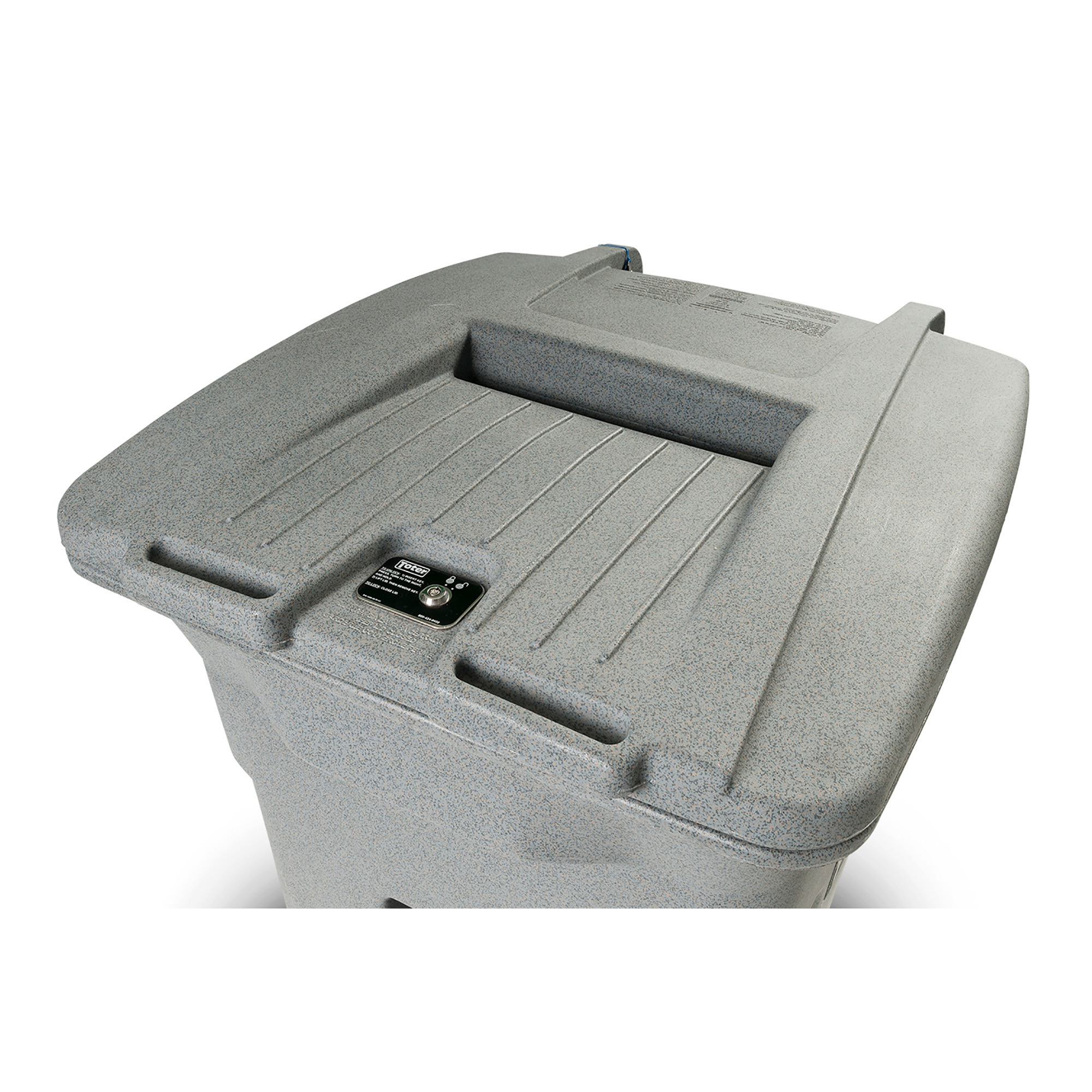 Toter 2-Wheel, 2-Caster Document Trash Can with Lid, Graystone, 96 ...