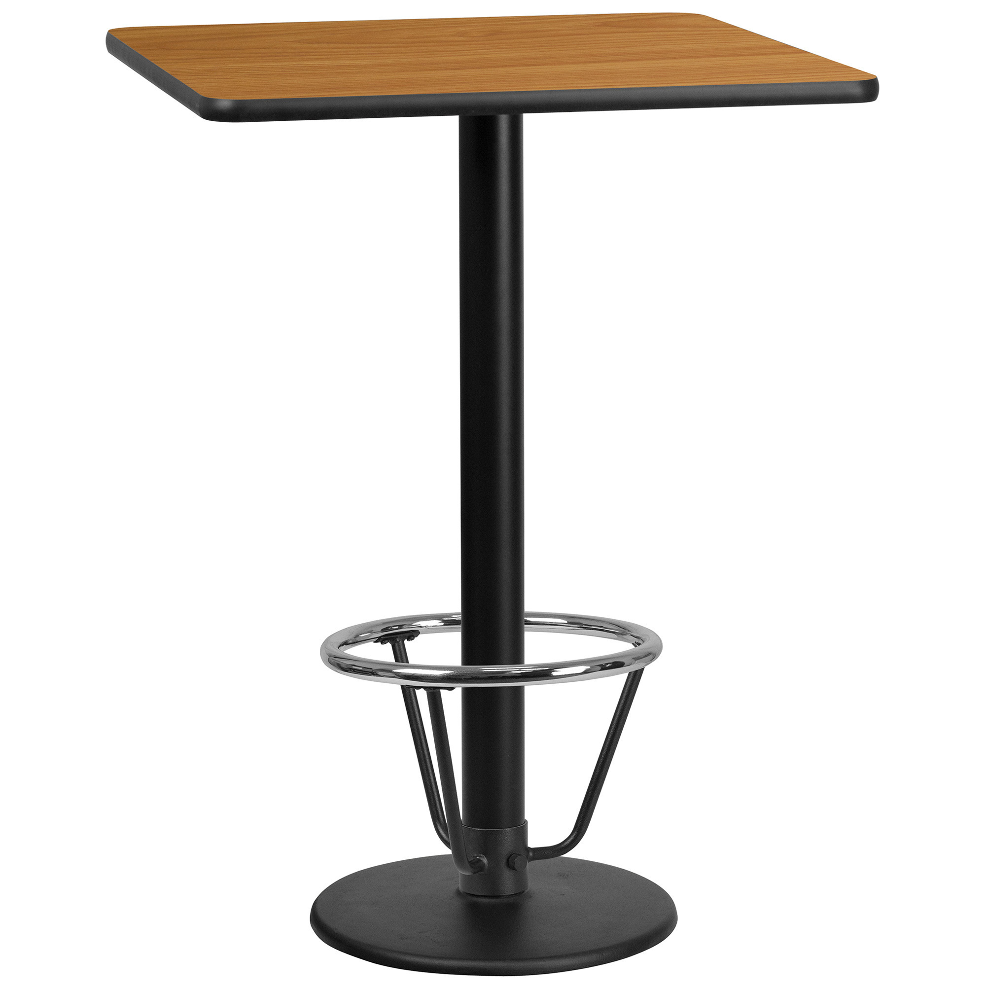 Flash Furniture 30in. Square Bar Height Metal Table with X-Base ...