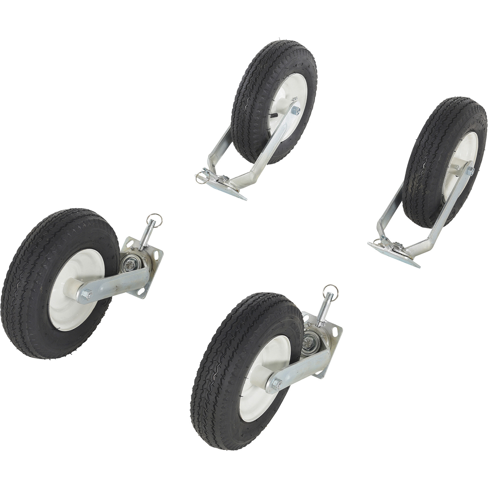 Vestil Pneumatic Rubber Casters for Aluminum Gantry Cranes - 12in. x 3 ...