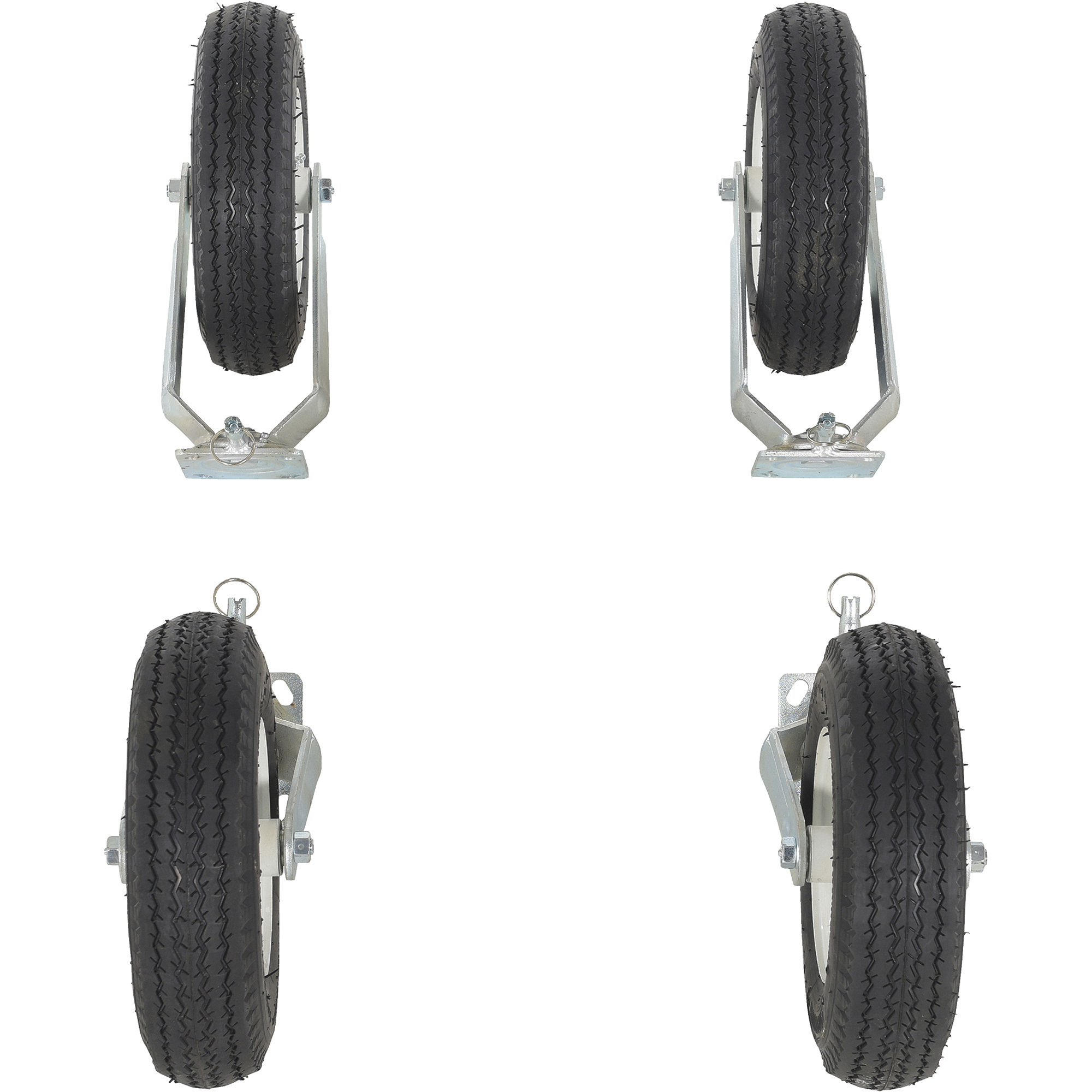 Vestil Pneumatic Rubber Casters for Aluminum Gantry Cranes - 12in. x 3 ...