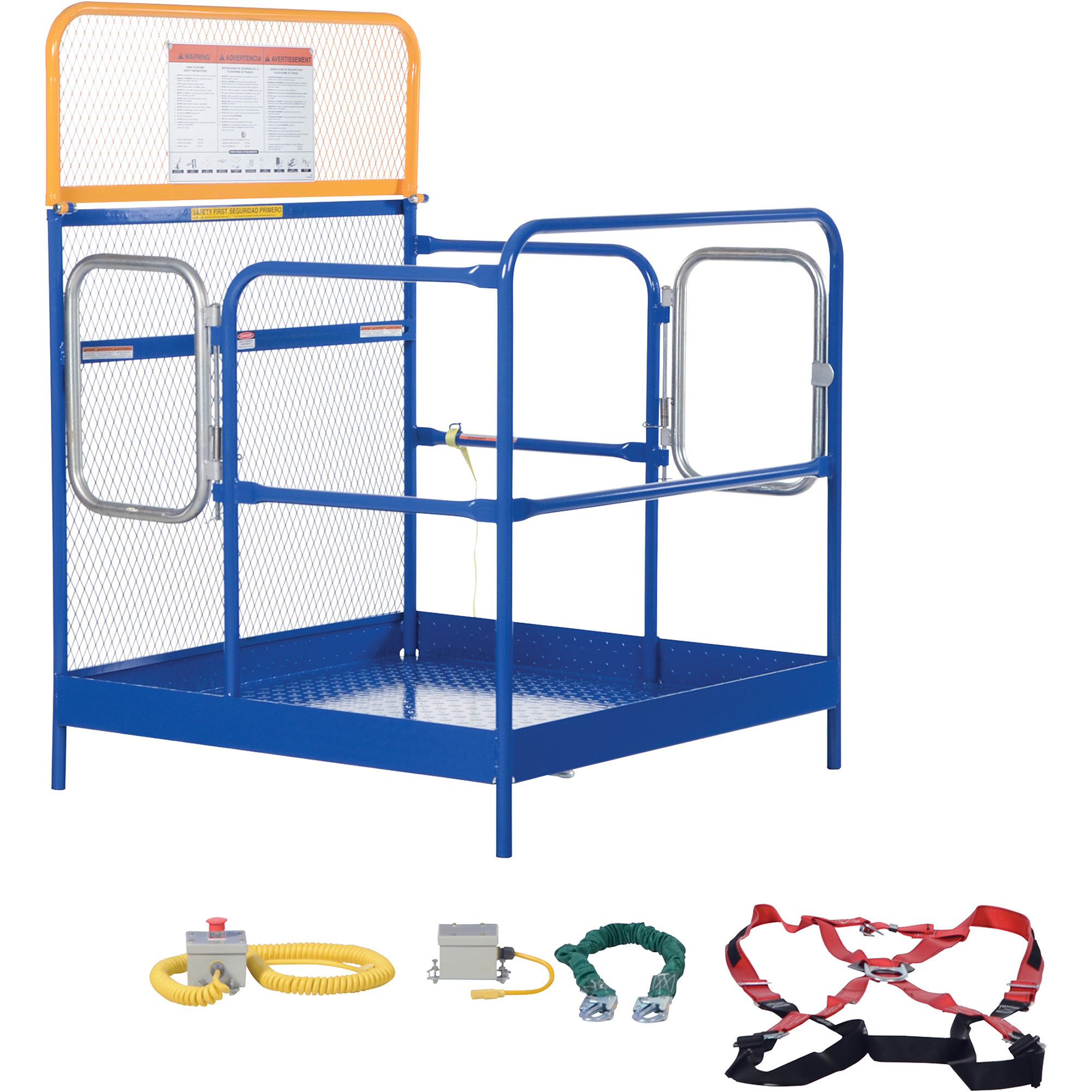 Vestil, Forklift Work Platform, Platform Width 48 in, Platform Length ...