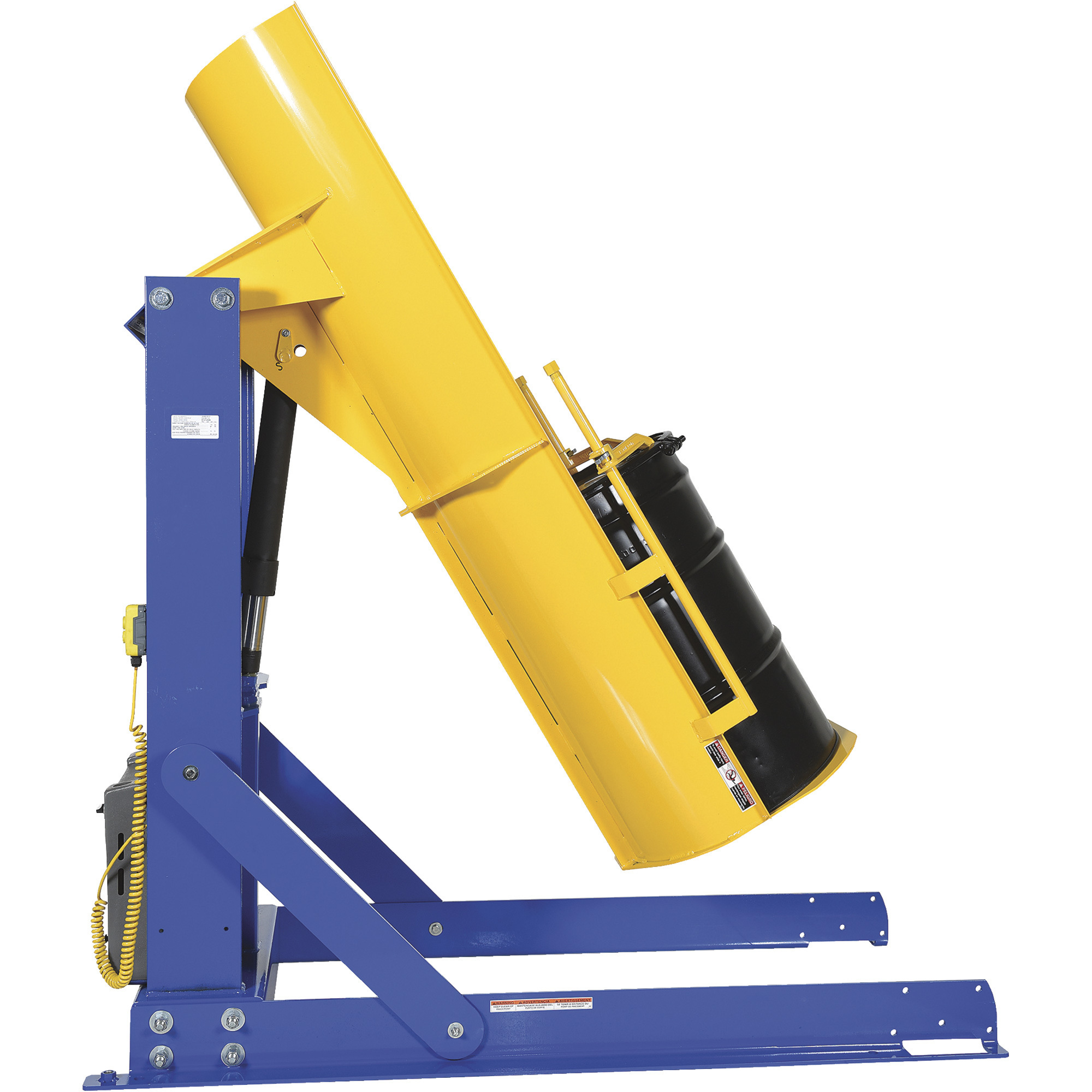 Vestil Hydraulic Drum Dumper — Stationary, 750-lb. Capacity, 60in. Dump ...