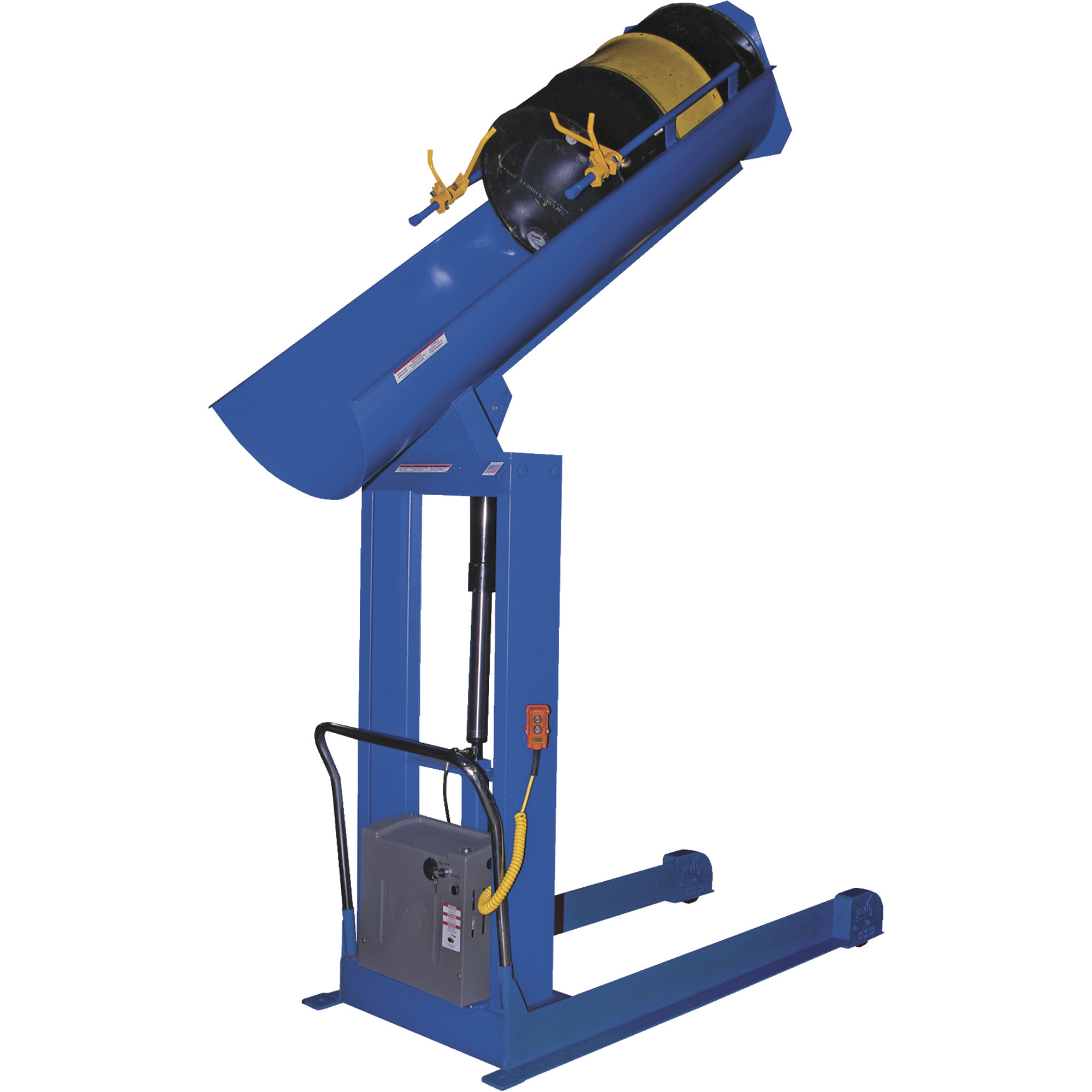 Vestil Hydraulic Drum Dumper — Stationary, 1,500-lb. Capacity, 60in ...