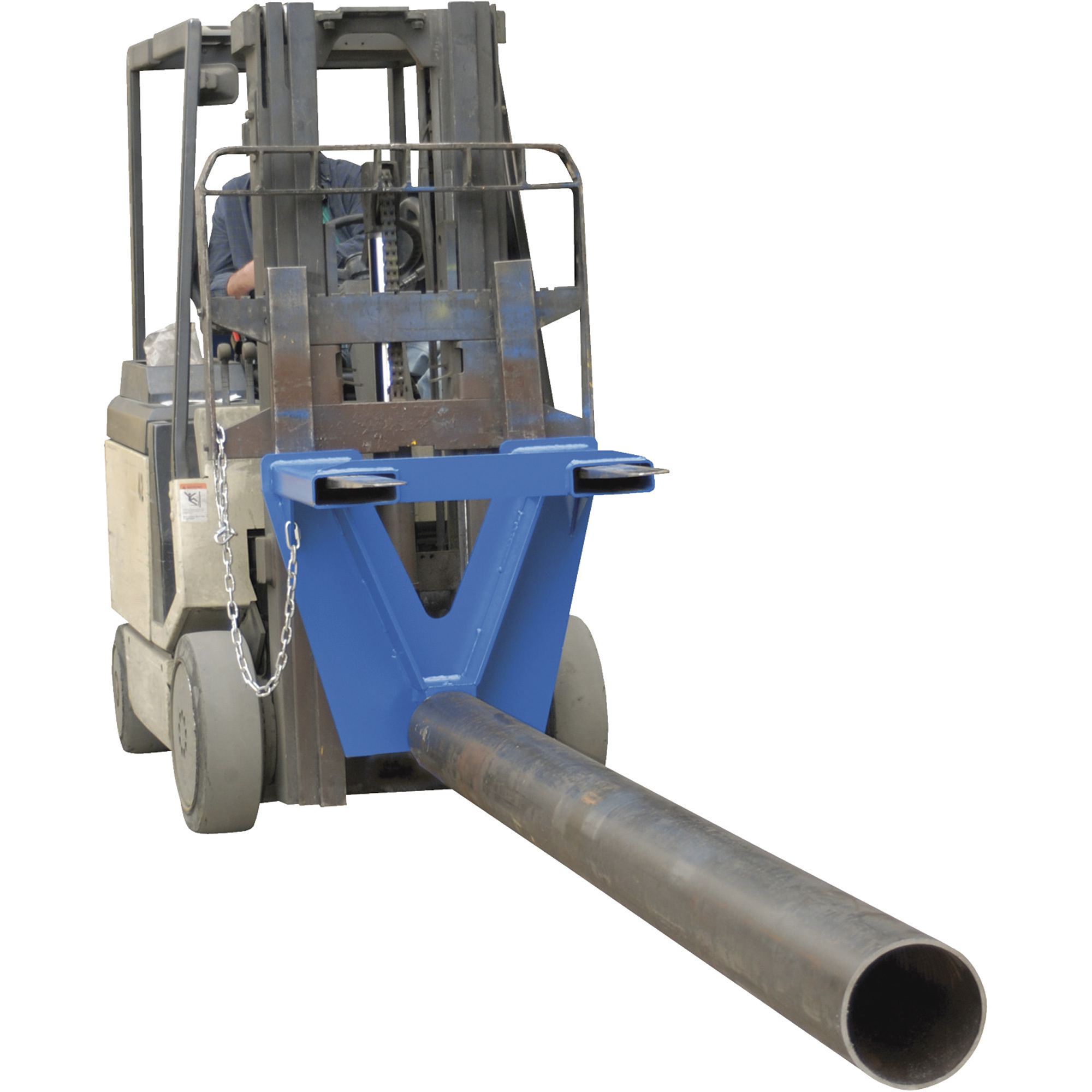 Vestil Fork-Mounted Rug Ram/Carpet Pole - 144in.L x 2.75in. Dia., Steel ...