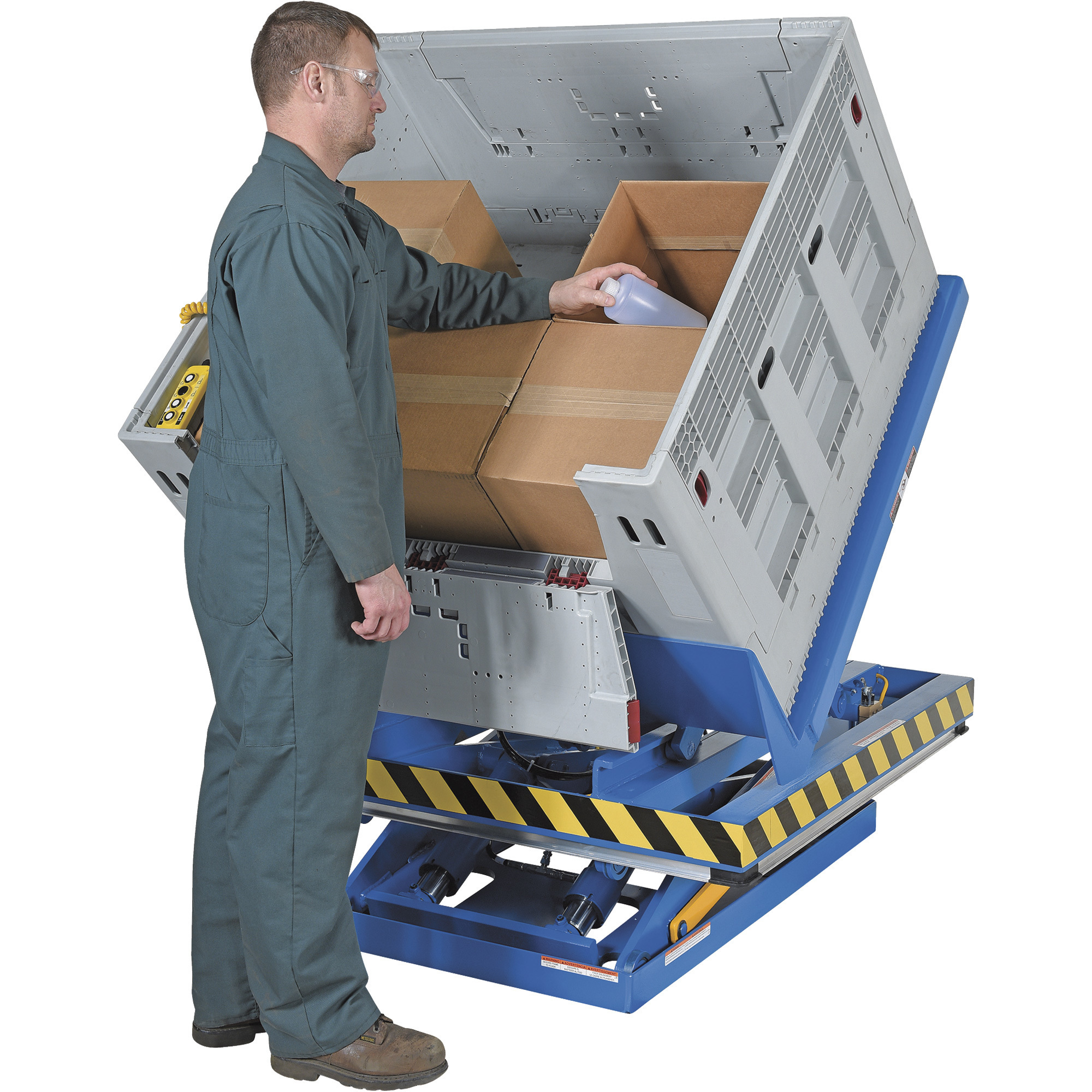 Vestil Lift & Tilt Scissor Table, 4,000-lb. Capacity, 48in.L x 48in.W ...