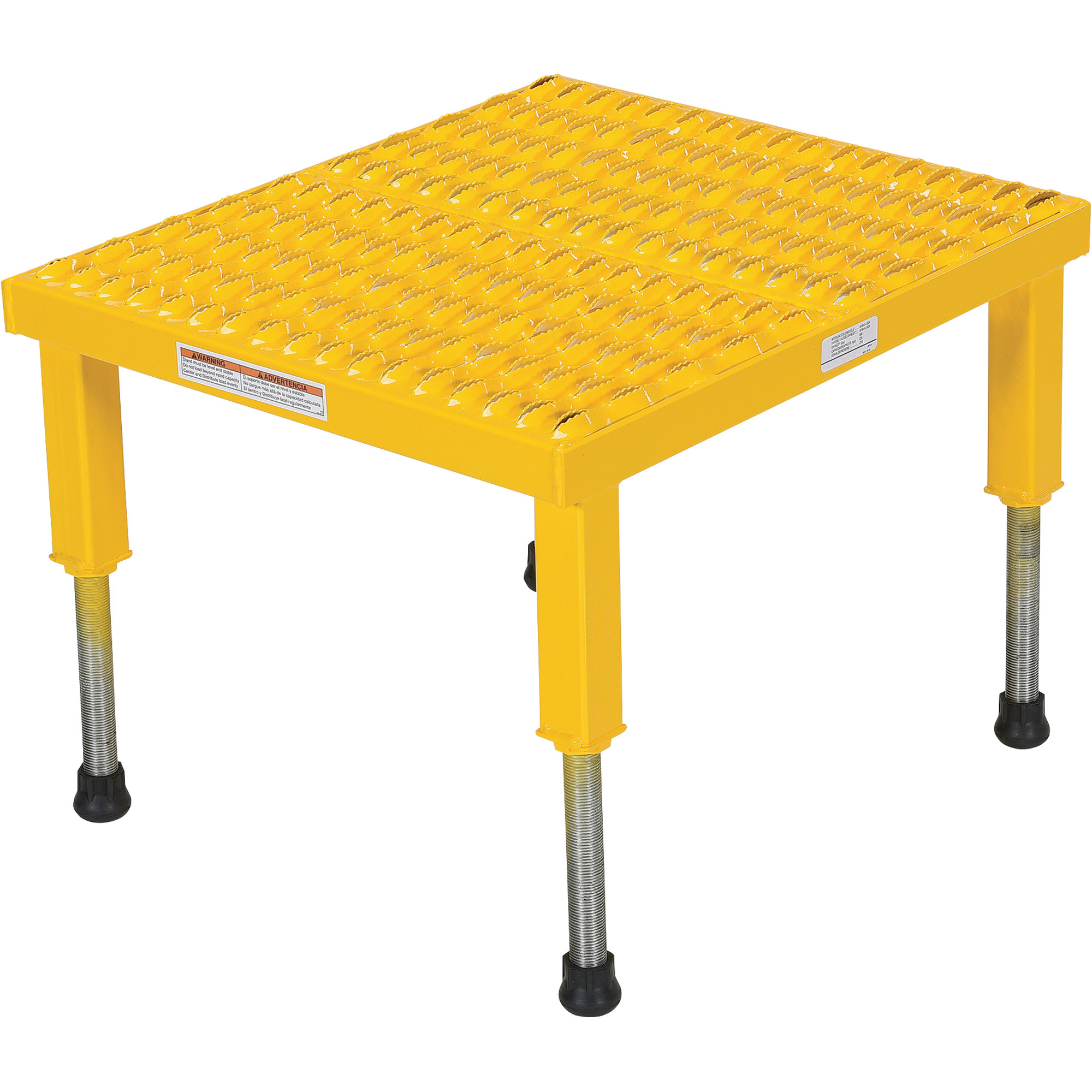 Vestil, Adjustable Height Serrated Step Work-Mate Stand, Capacity 500 lb, Platform Width 24 in ...