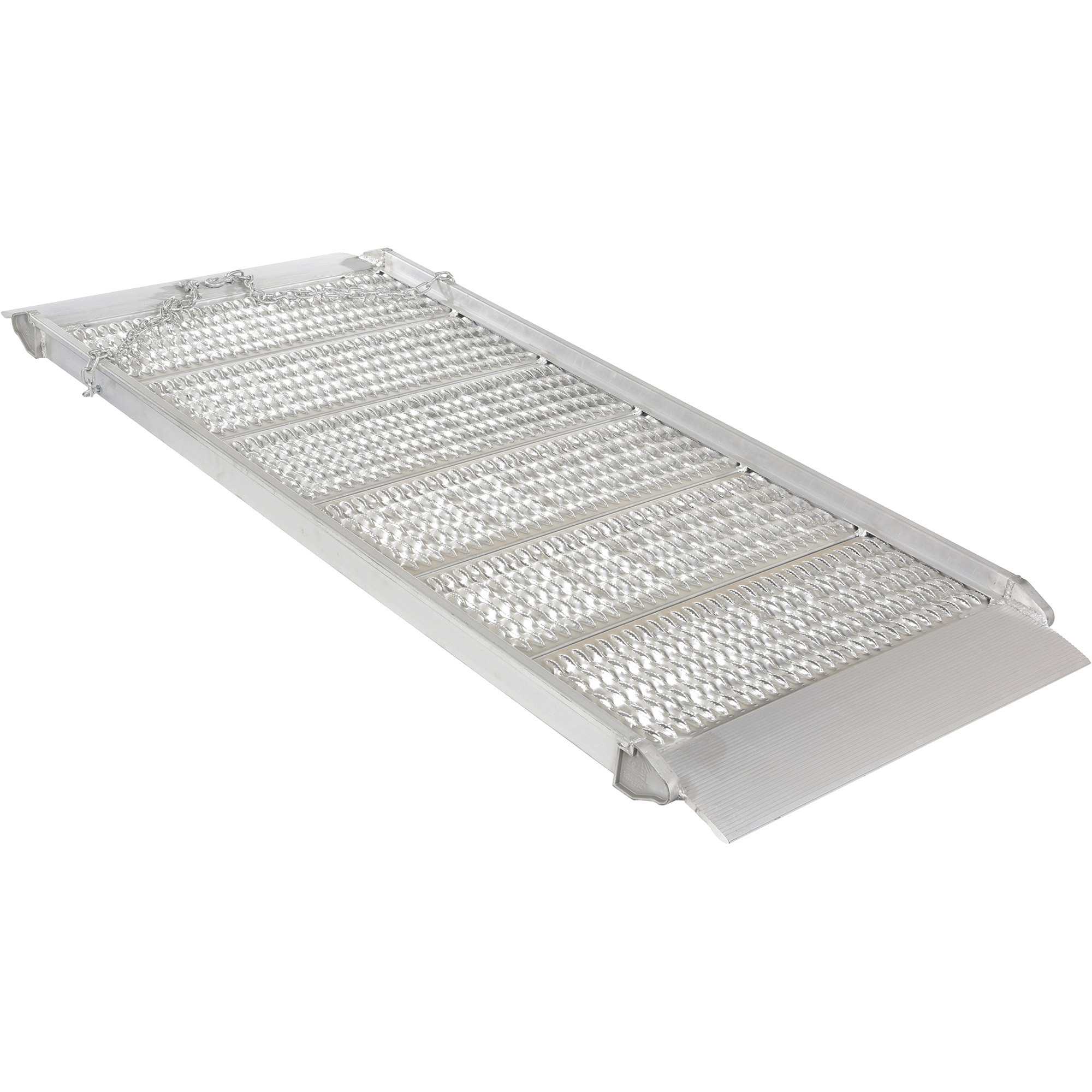 Vestil Aluminum Walk Ramp - 7ft. x 38in., Grating Style, 2in. Safety ...
