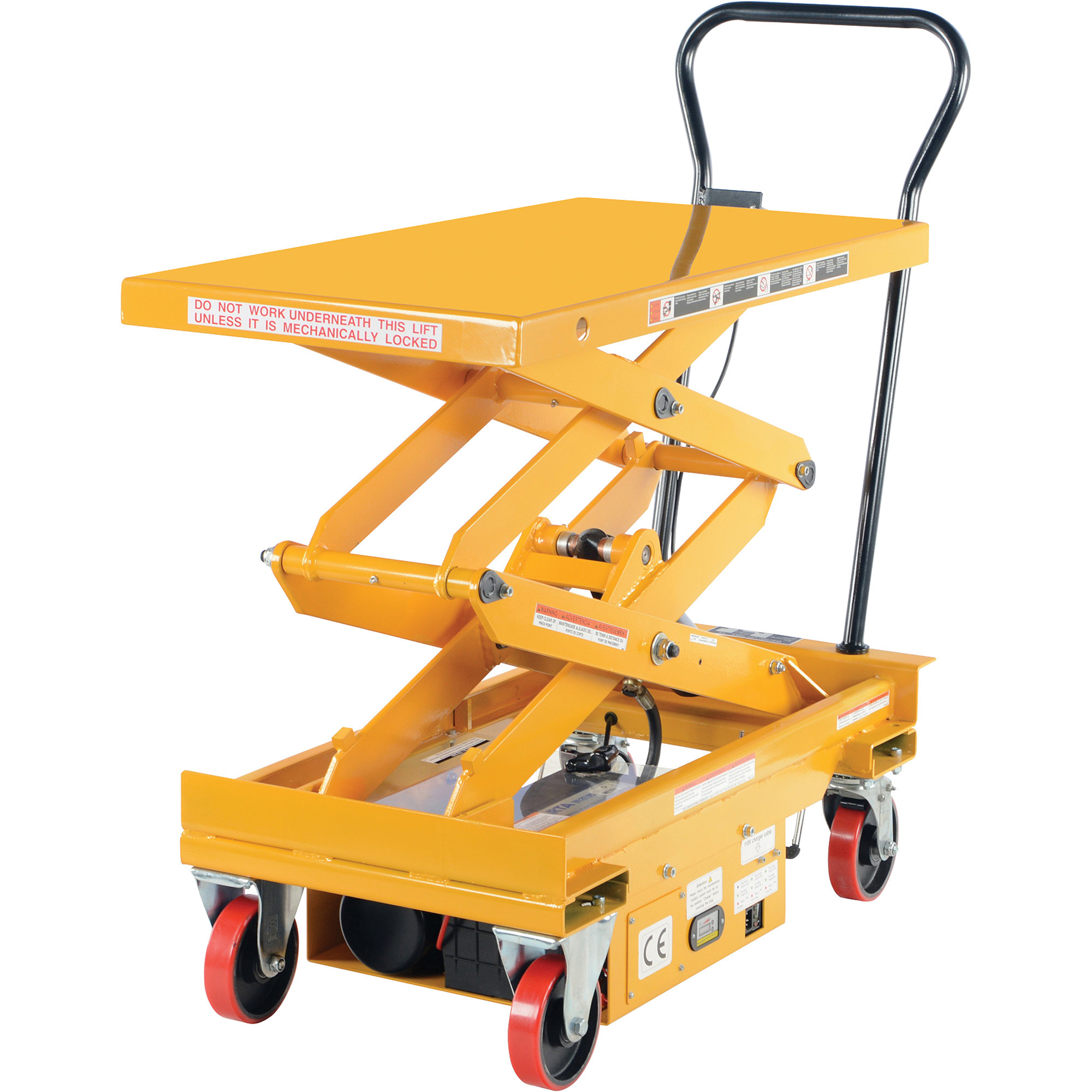 Vestil Hydraulic Elevating Cart - 1000-Lb. Capacity, Double Scissor, DC ...