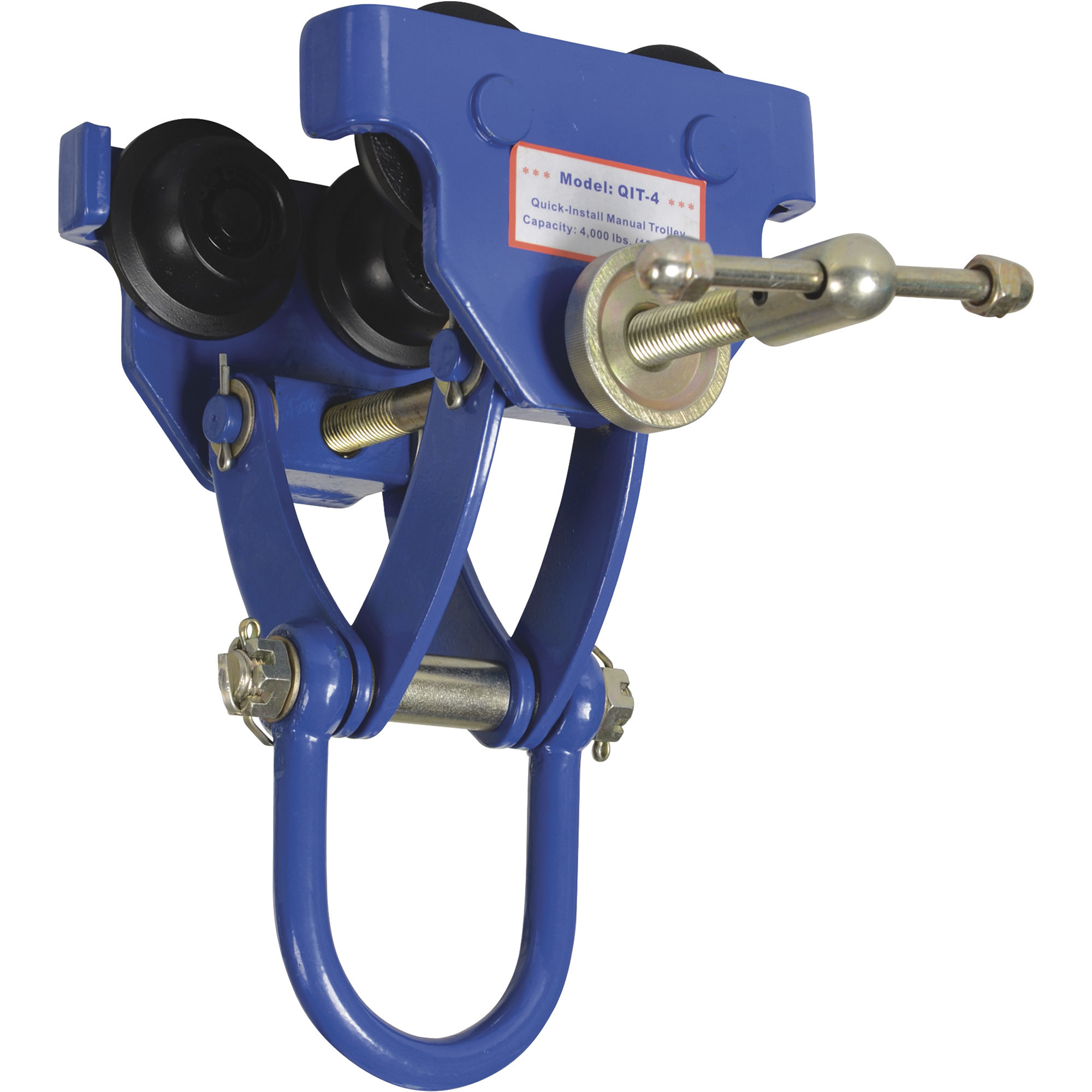 Vestil Quick Install Manual Trolley, 4,000-Lb. Capacity, Model# QIT-4 ...