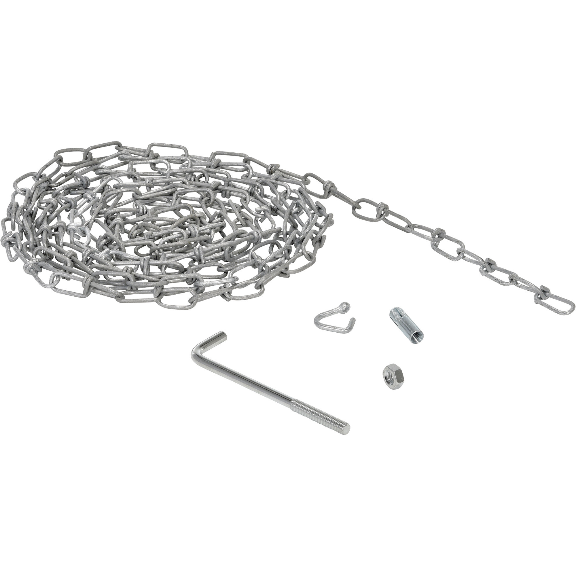 Vestil Wheel Chock Chain and Hanger - 15ft. Length, Double Loop Coil ...