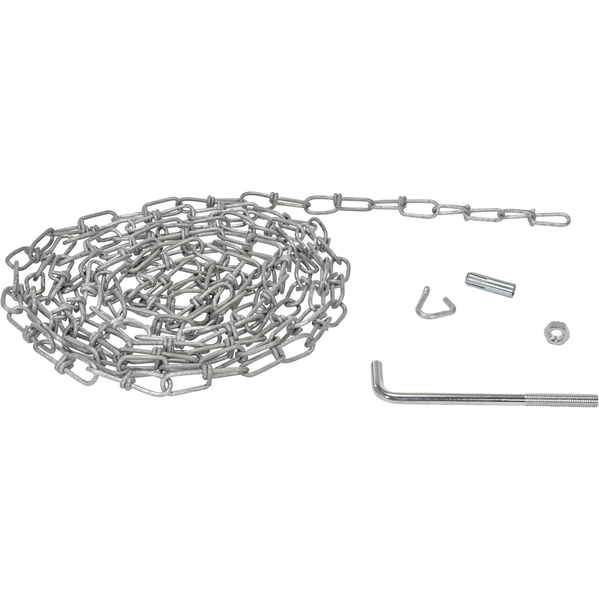 Vestil Wheel Chock Chain and Hanger - 15ft. Length, Double Loop Coil ...